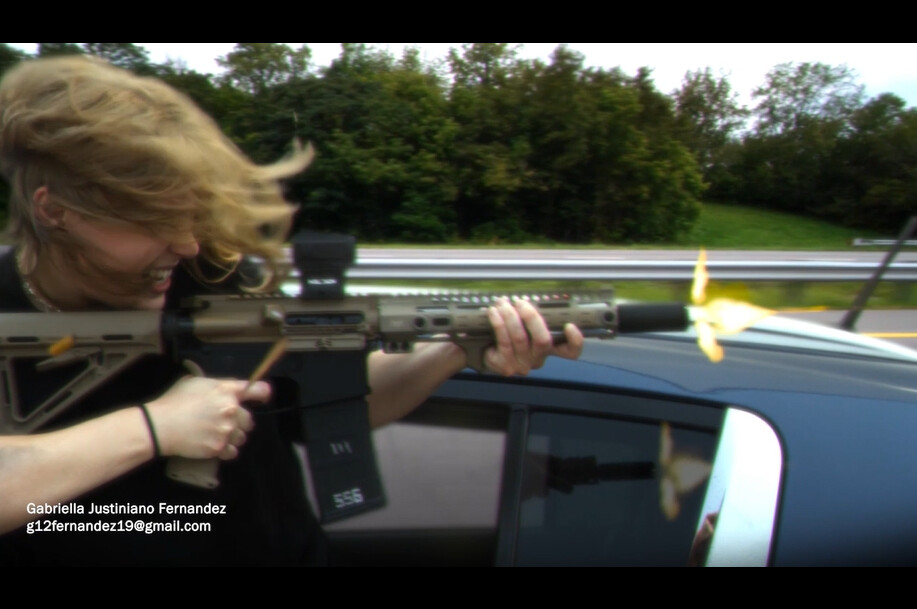 ArtStation - Shooting during a car chase