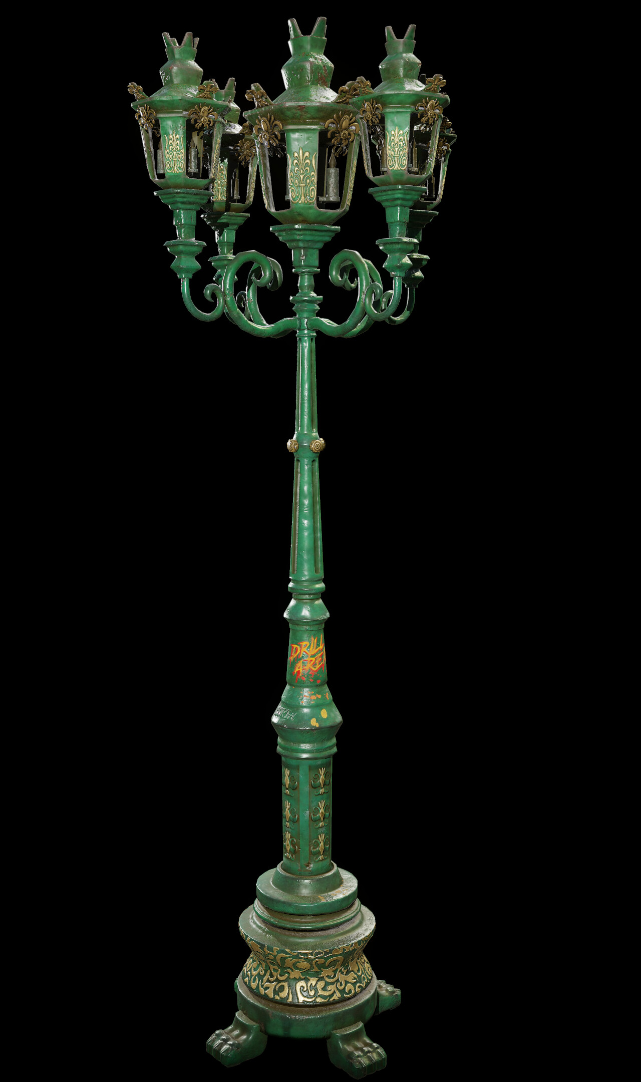 ArtStation - Low poly antique lamp