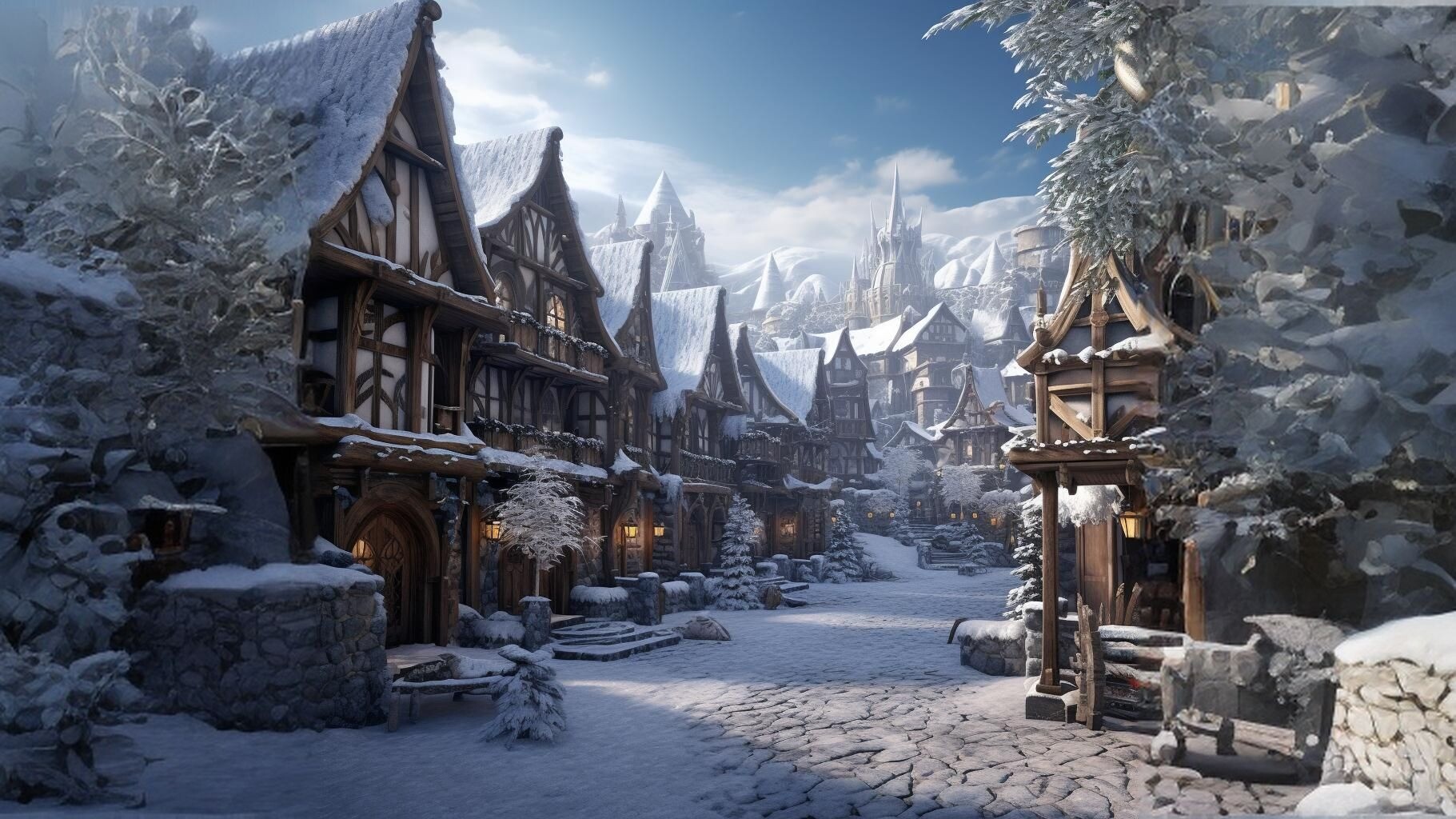 ArtStation - Snow Village