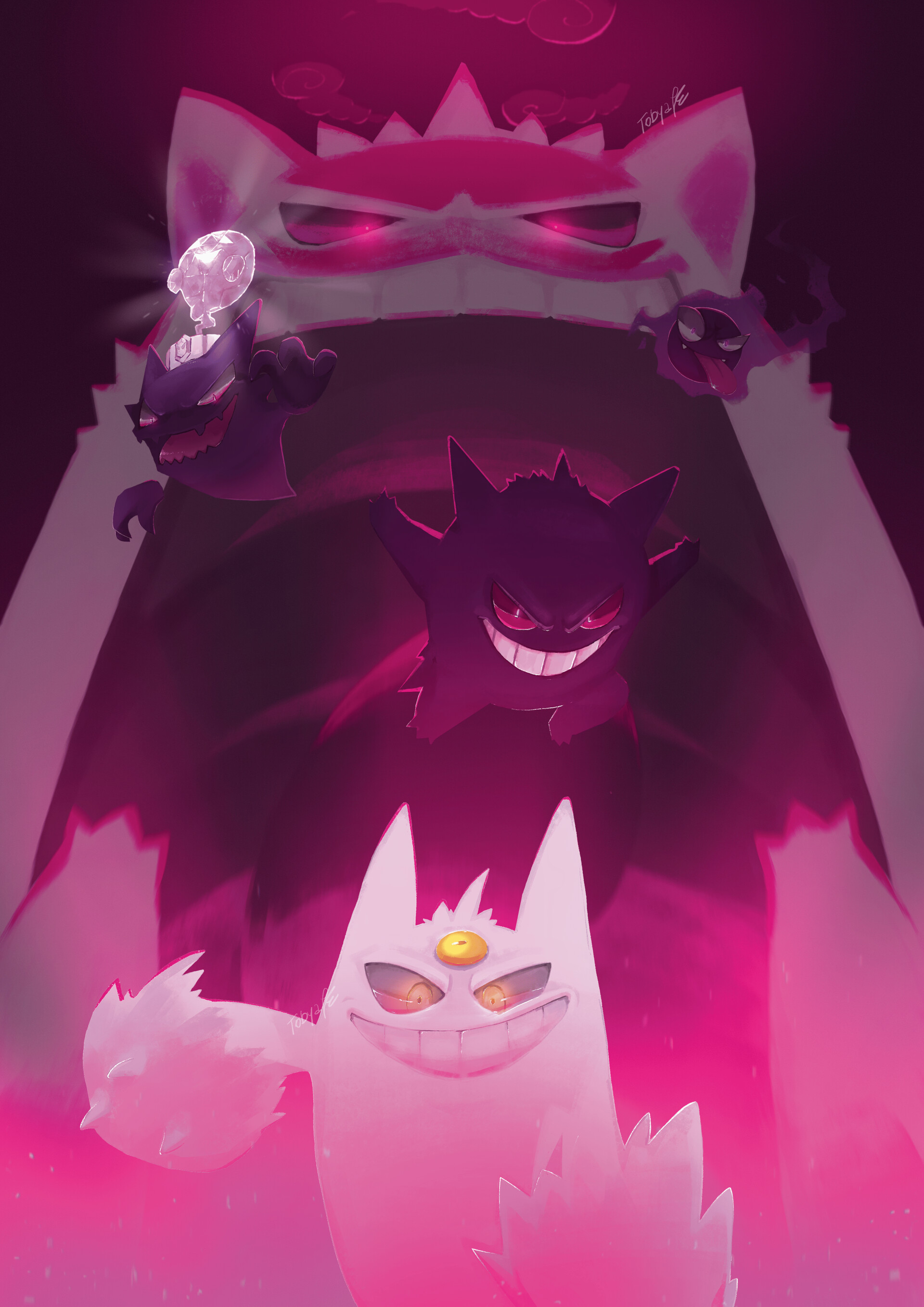 ArtStation - Pokemon Fanart: Gengar evolution line