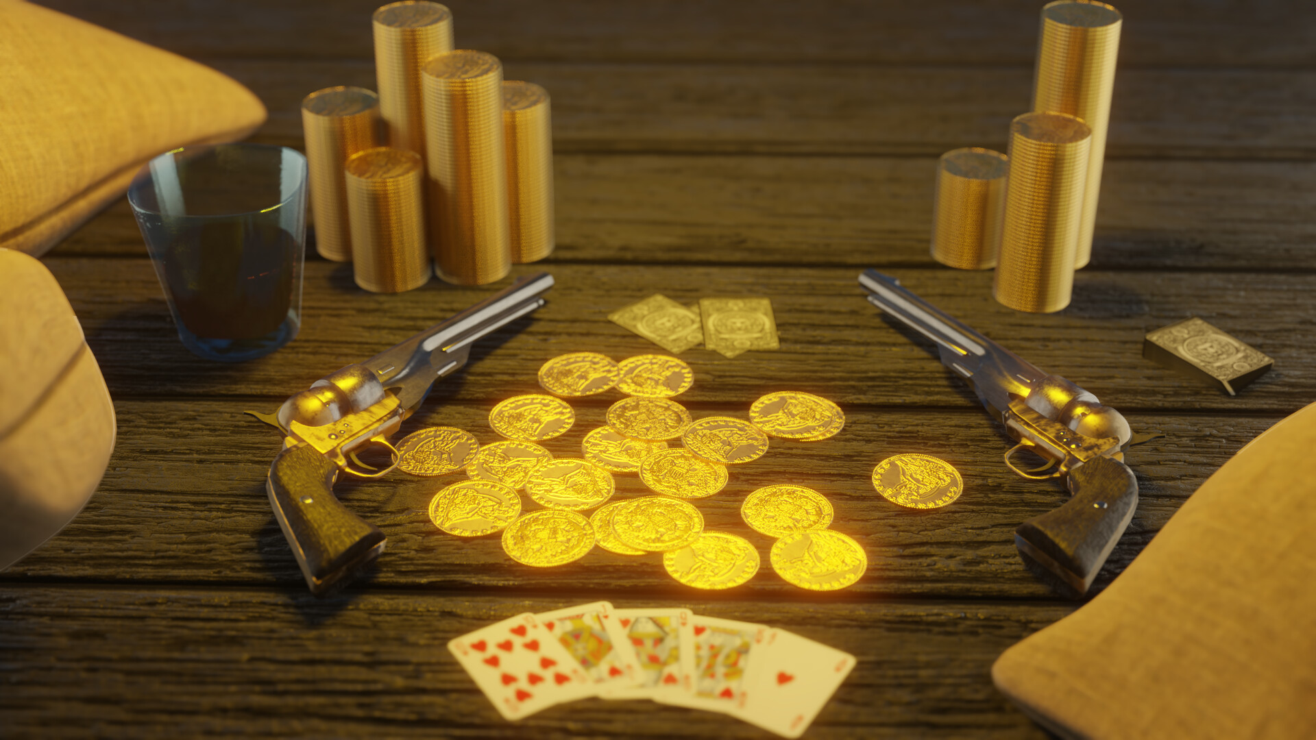 ArtStation - Guns, Cards and Coin