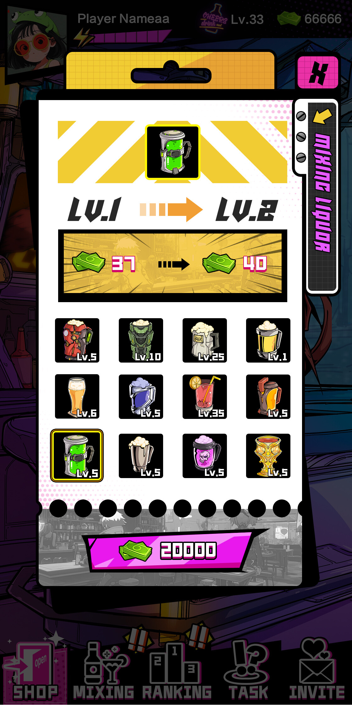 ArtStation - Tavern games UI