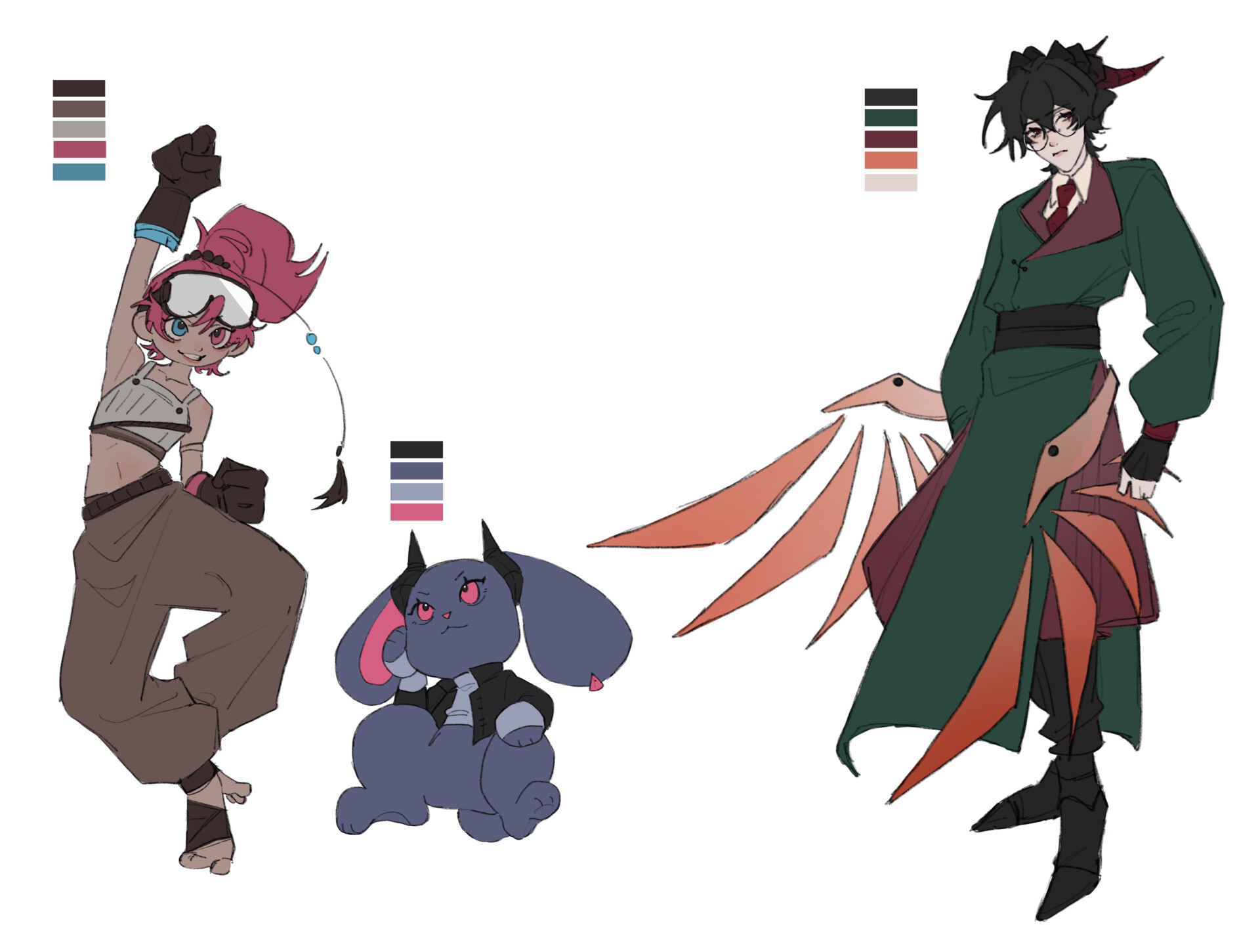 ArtStation - School Project - Character Design Side Characters