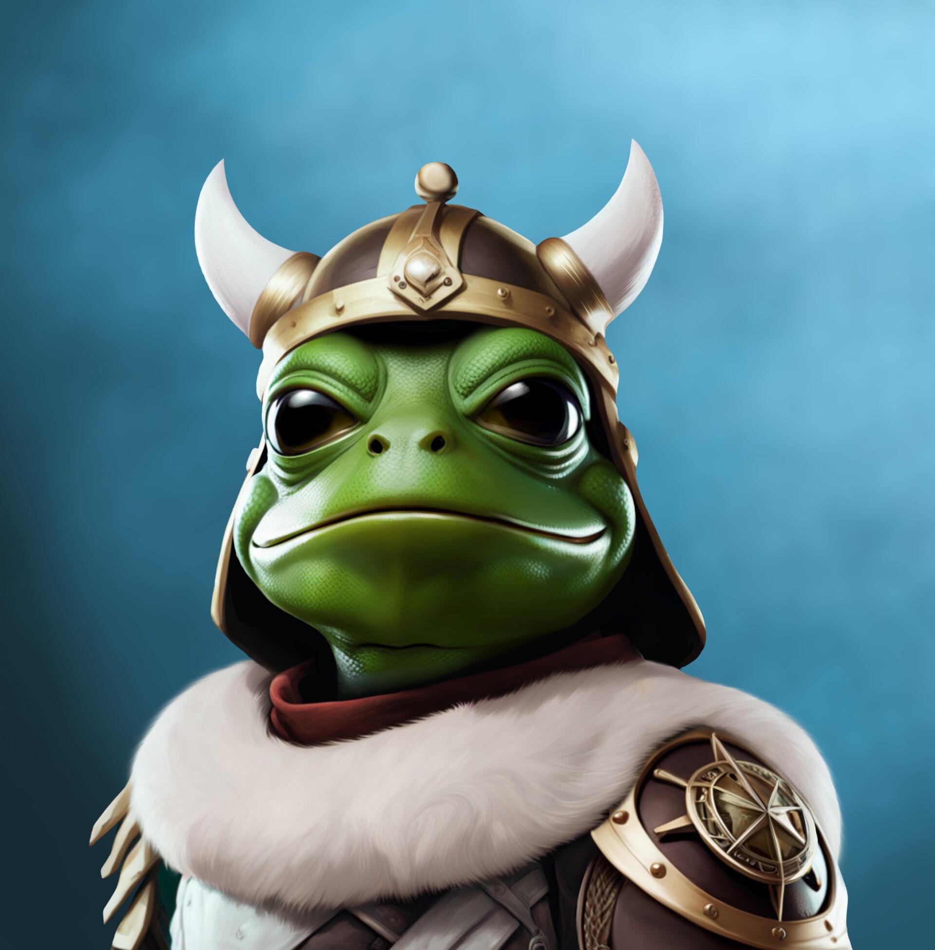 ArtStation - Peloki coin pepe the frog viking