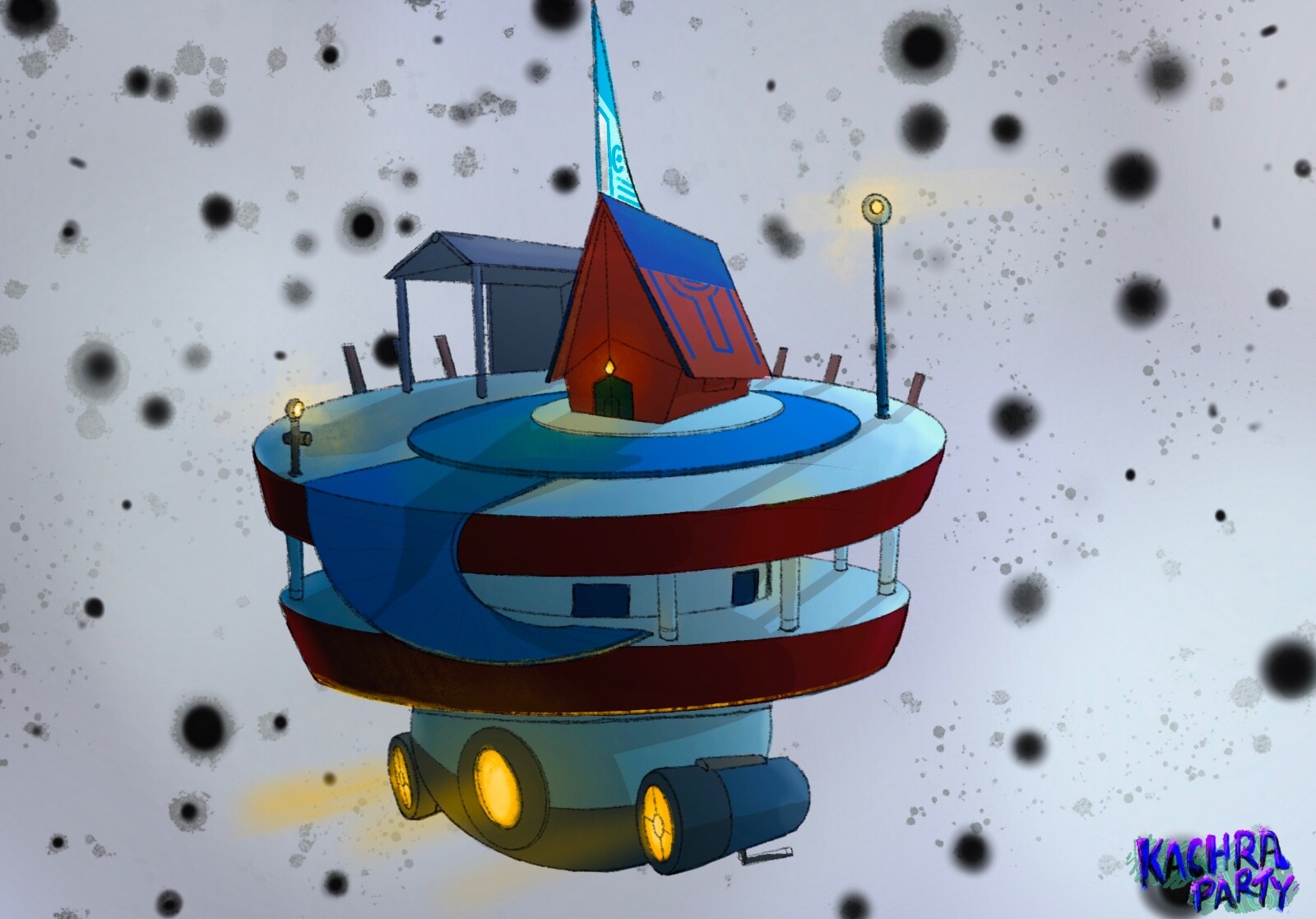 ArtStation - space temple concept from kachra party