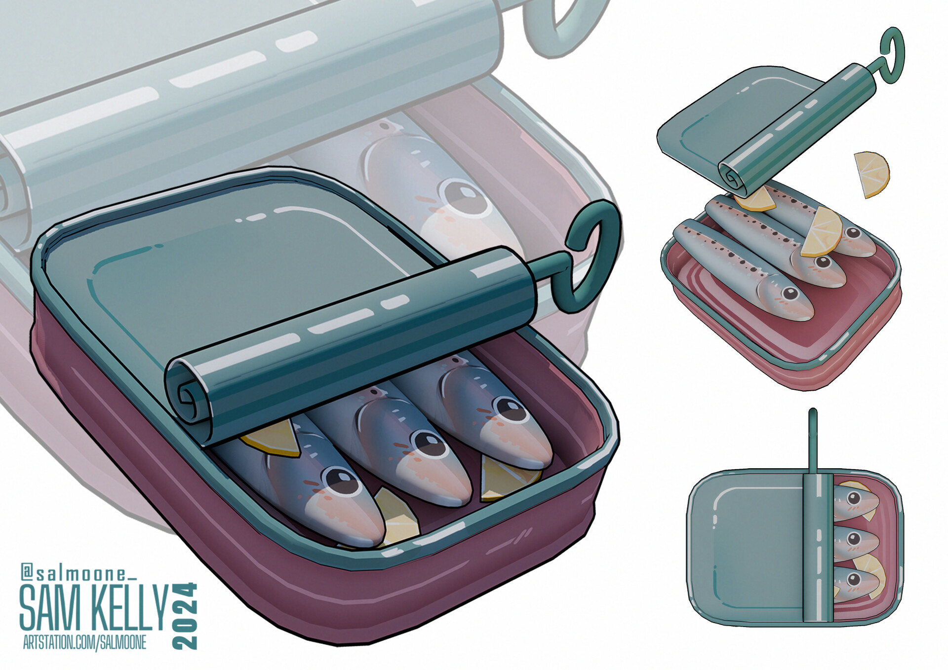ArtStation - Tinned Fish Prop Design
