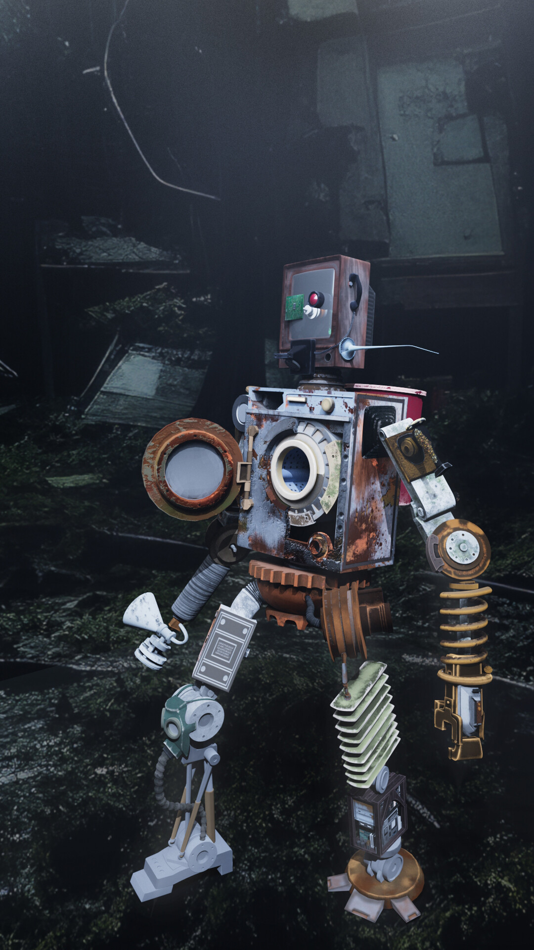 ArtStation - Trash instrumental robot 3d model