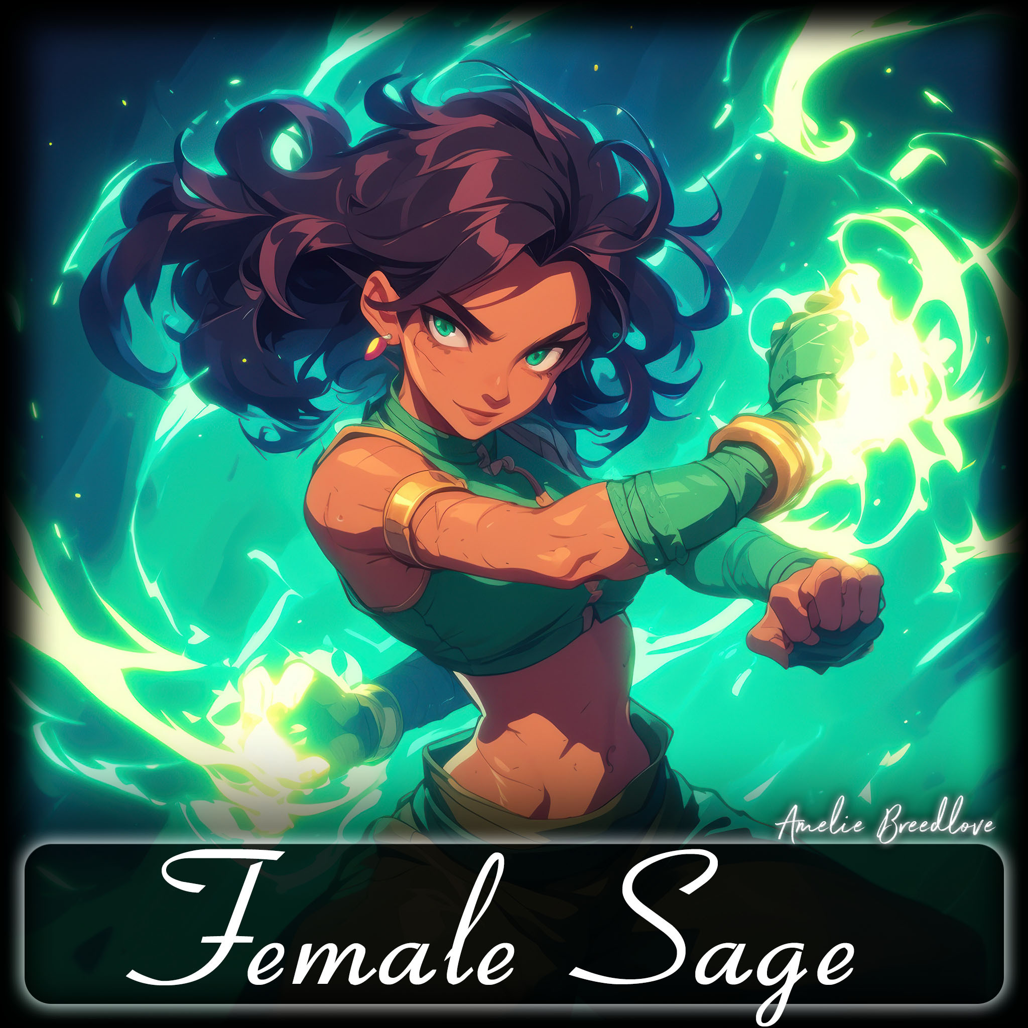 Amelie Character - 440 Female Sage Reference Pack | 4K | v.69