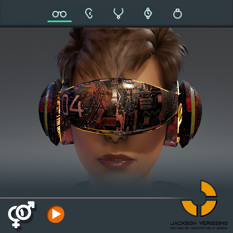 ArtStation - Cyberpunk VR Glasses