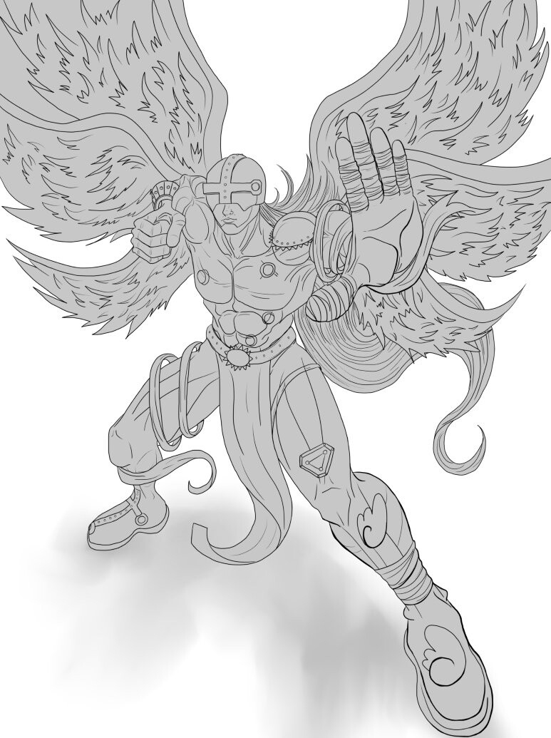 angemon coloring page