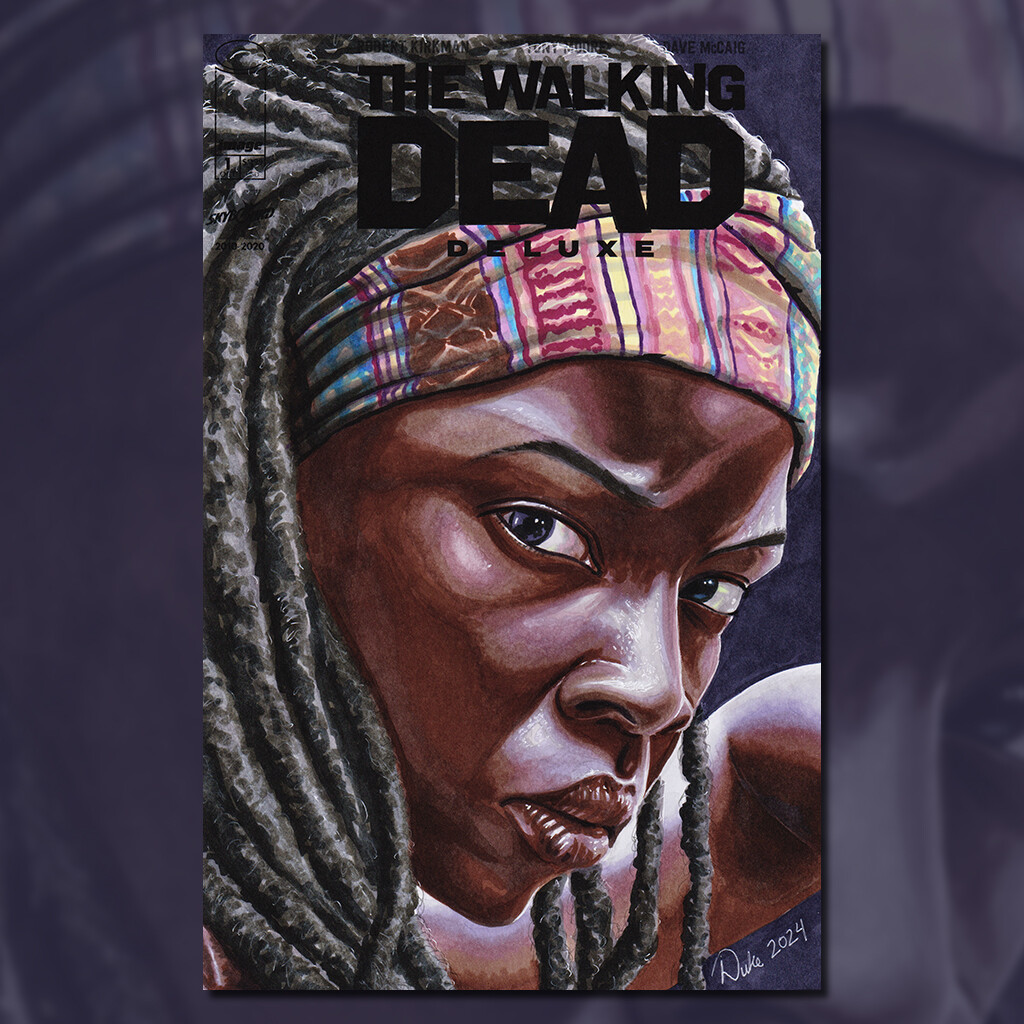 ArtStation - Exclusive Walking Dead Art Show! Michonne Sketch Cover Reveal