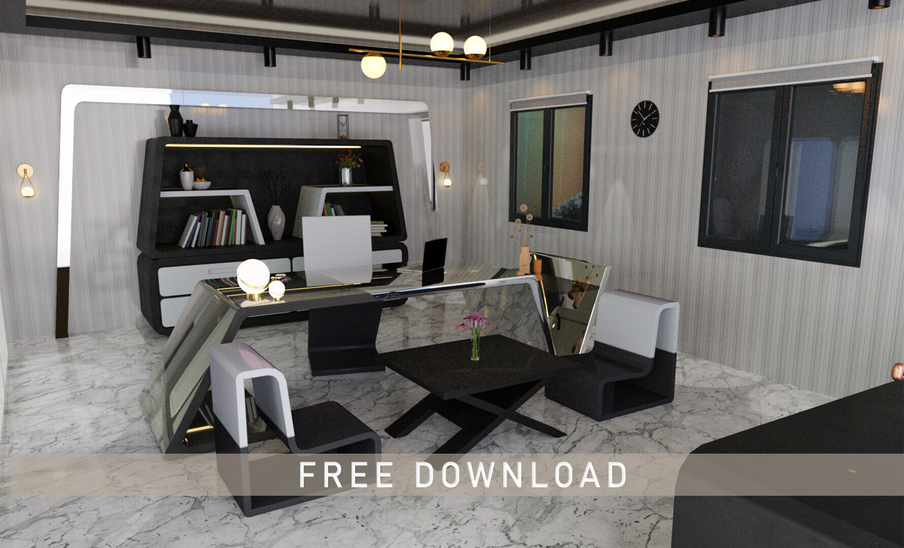 ArtStation - office / MODELS FREE DOWNLOAD ON SKETCHFAB