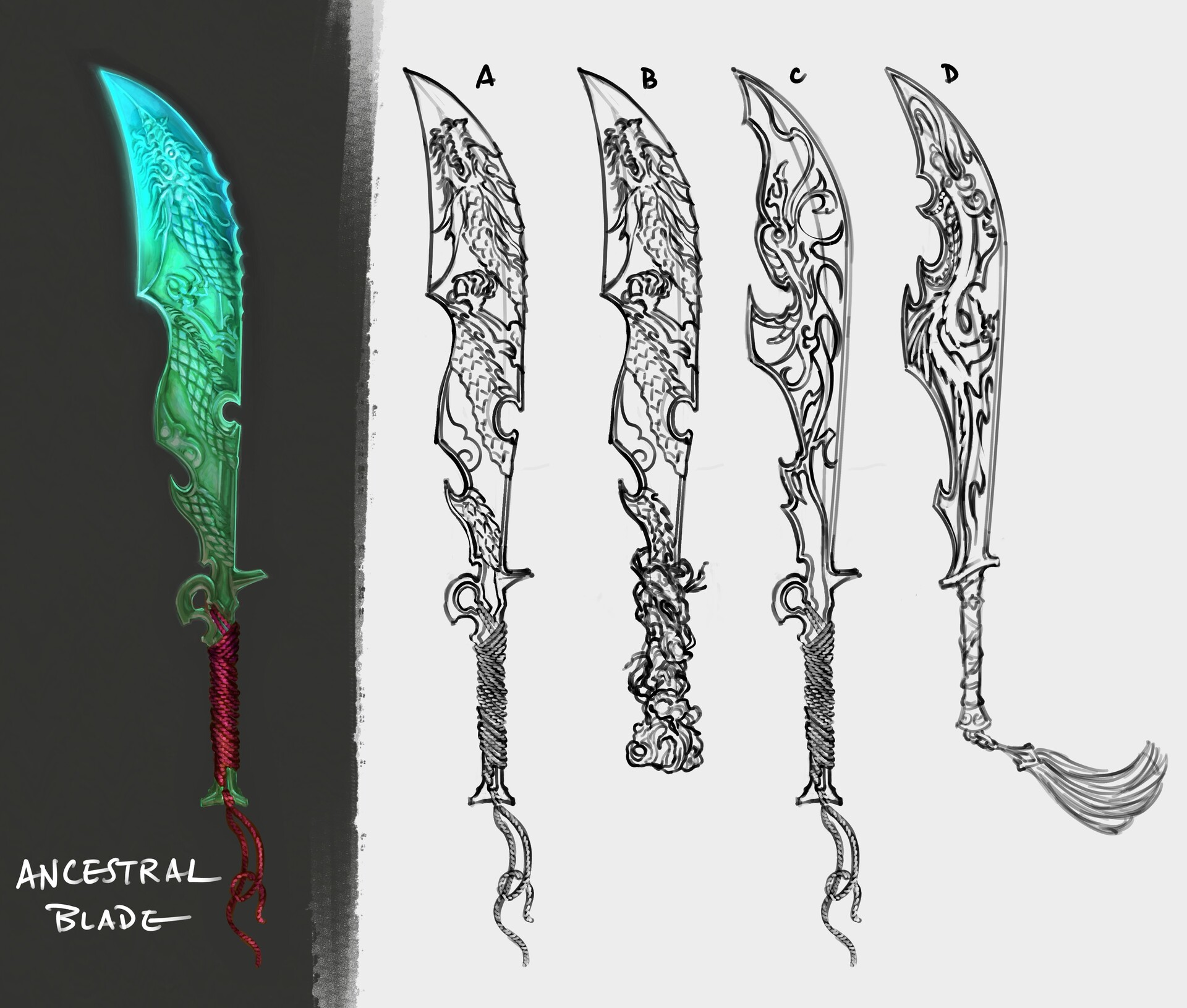 ArtStation - Weapon Concept for Ancestral Blade