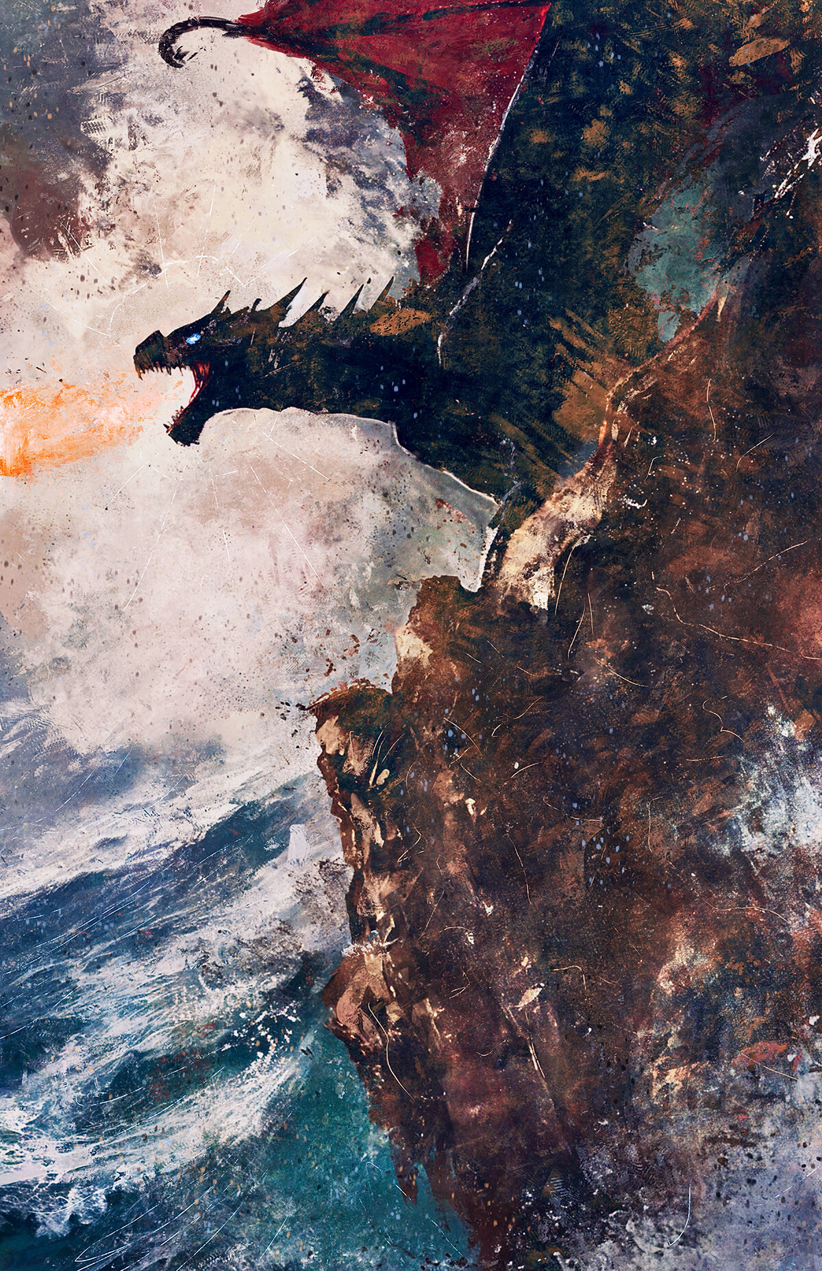 ArtStation - THE SCARLET DRAGON OF THE NORTH WEST