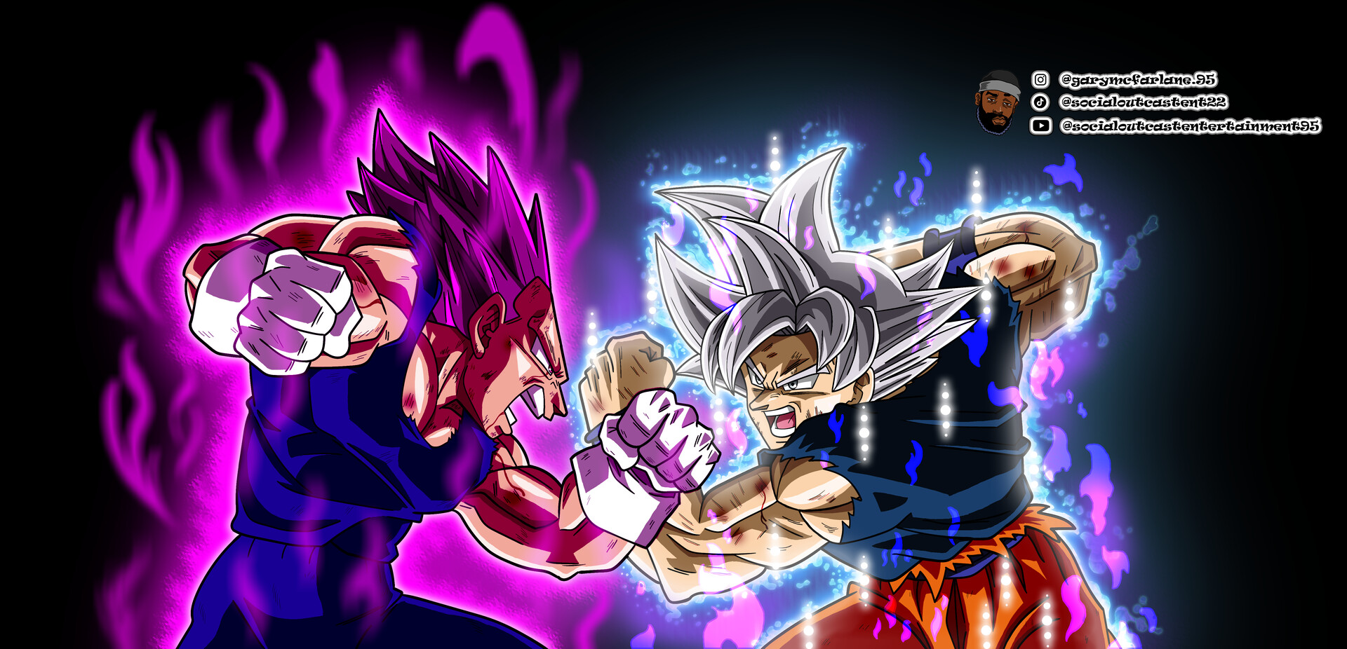 ArtStation - Goku vs Vegeta (Ultra Instinct vs Ultra Ego)