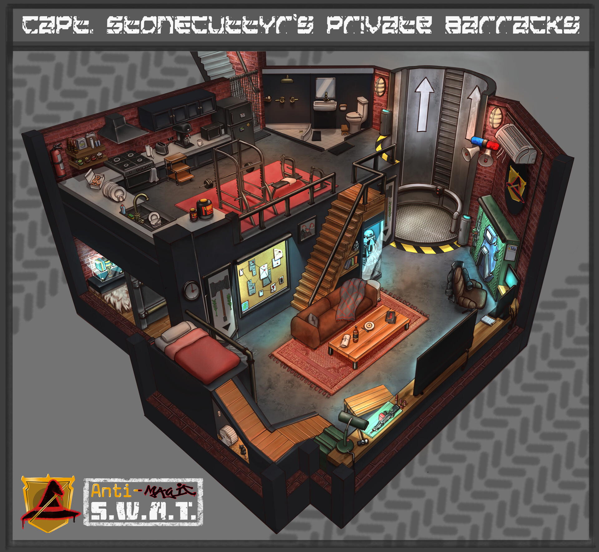 ArtStation - Capt. Stonecuttyrs Private Barracks