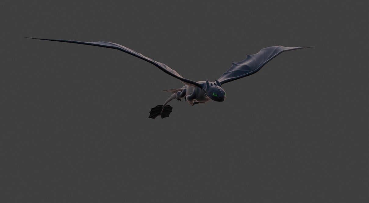 ArtStation - 3D animation of Toothless the dragon