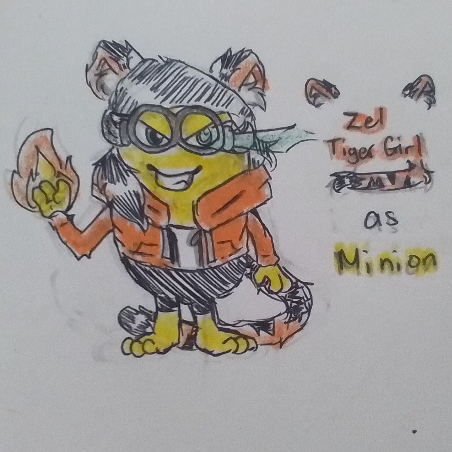 how to draw a girl minion