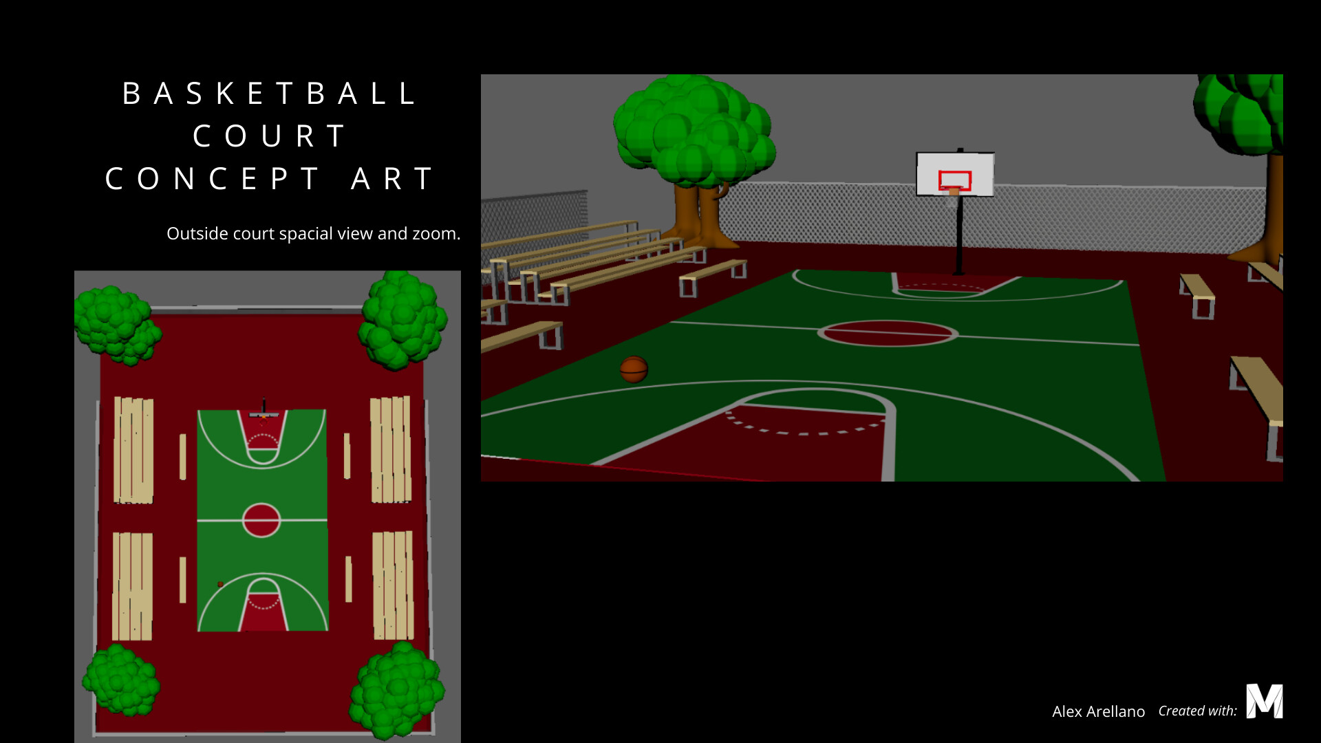 ArtStation - Basketball Court Concept Art