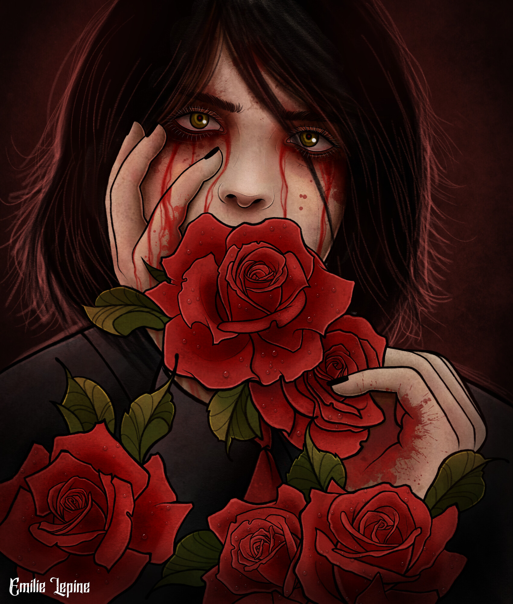 ArtStation - Bloody roses