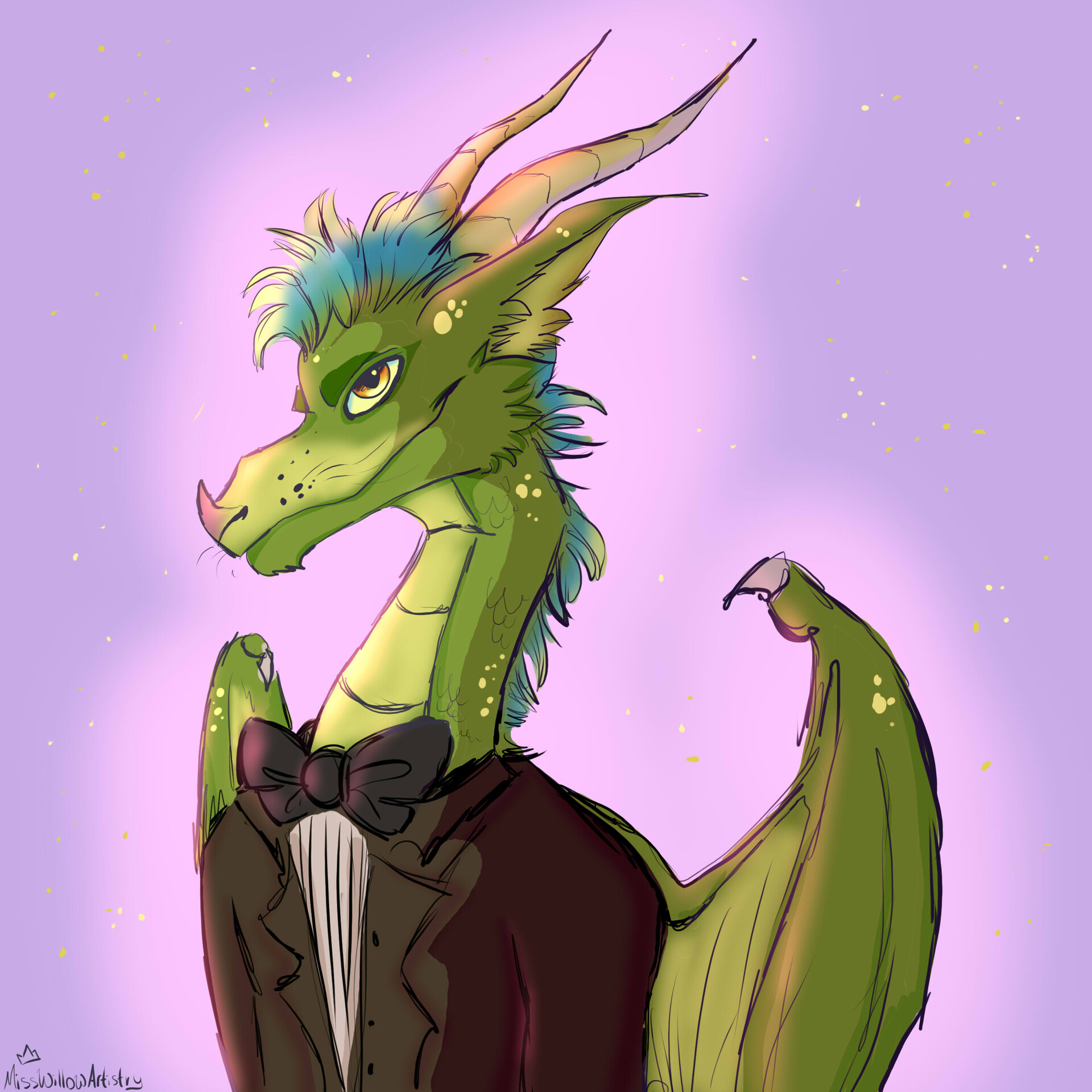 ArtStation - Dapper Dragon Drawing