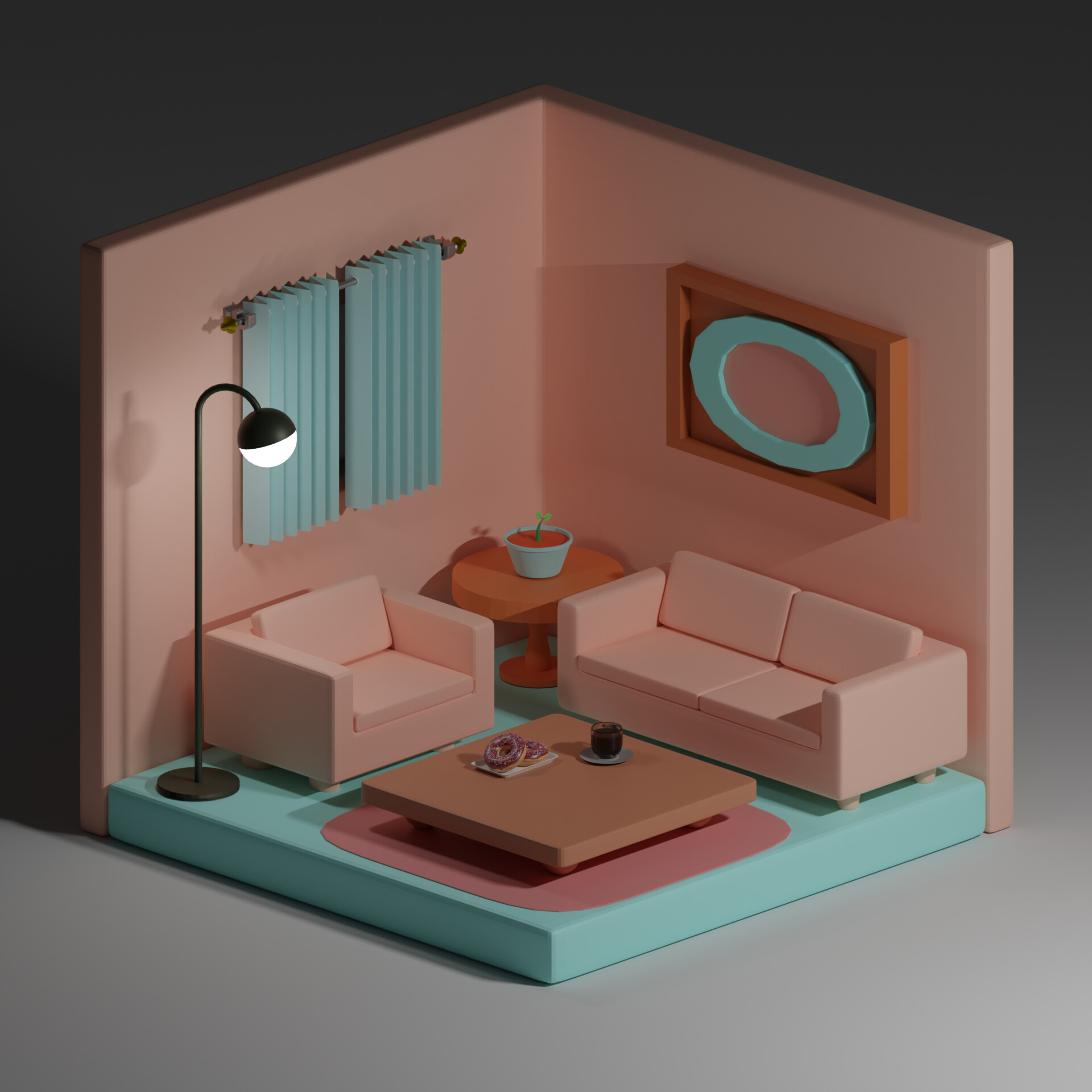 ArtStation - Smooth 3D Room