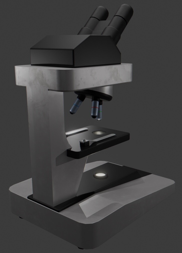 ArtStation - Game-ready microscope, rendered in EEVEE 2.0 (3.4k tri’s)
