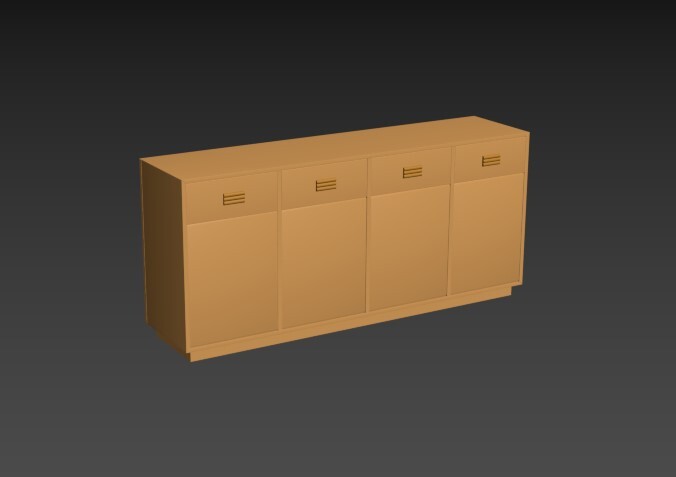 ArtStation - Aria Natural Oak Buffet