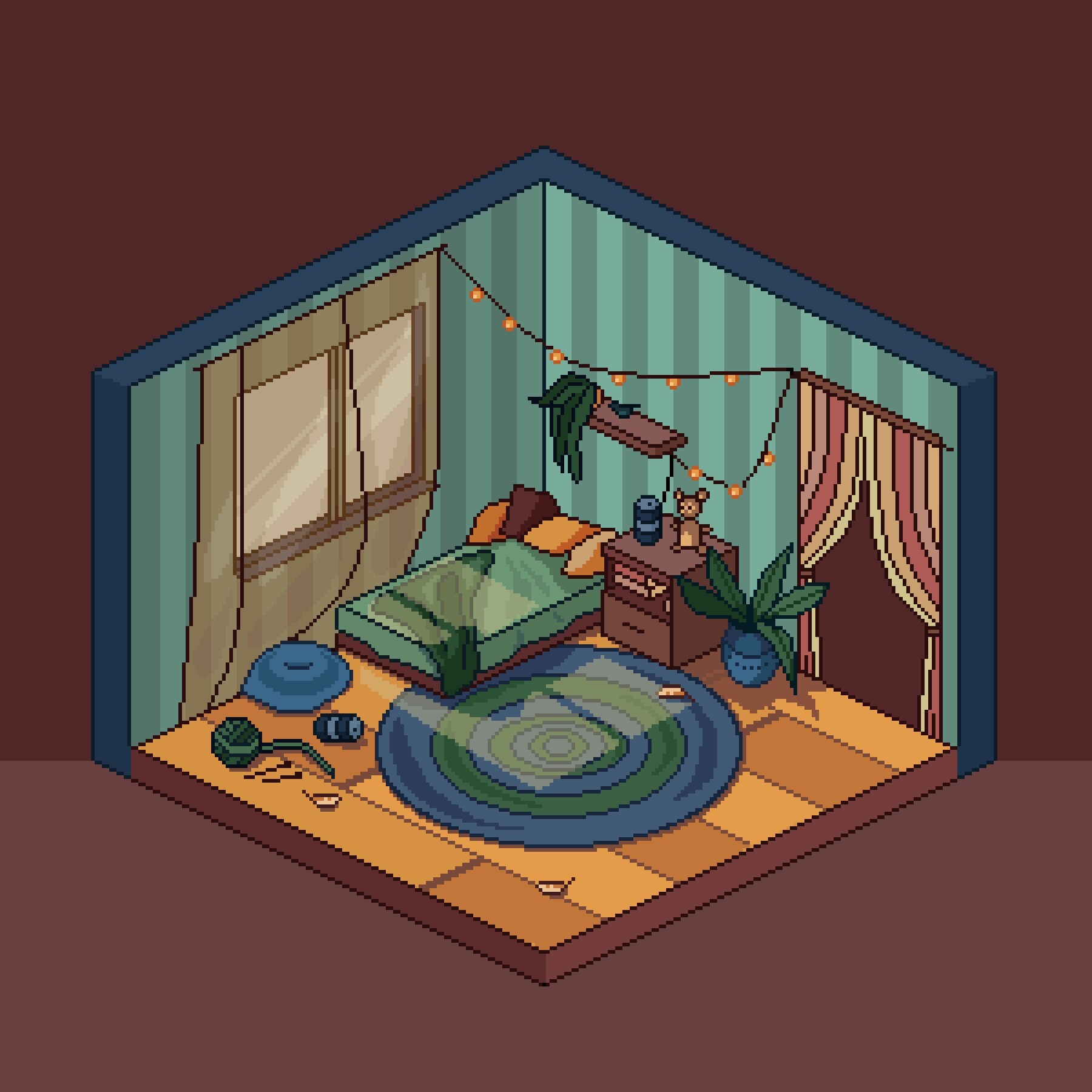 ArtStation - Cozy room Pixel Art