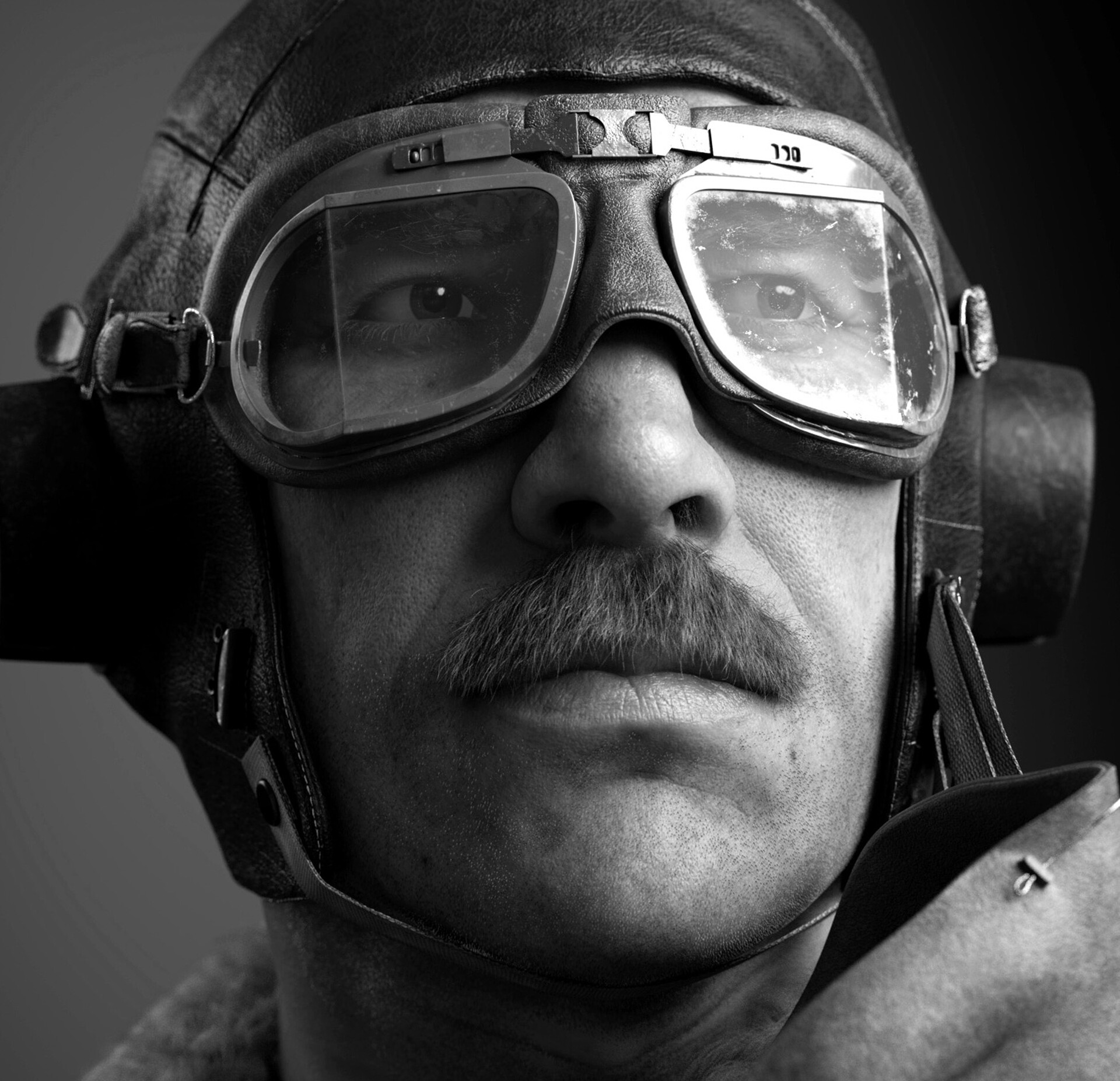 ArtStation - Random WWII Pilot Portrait
