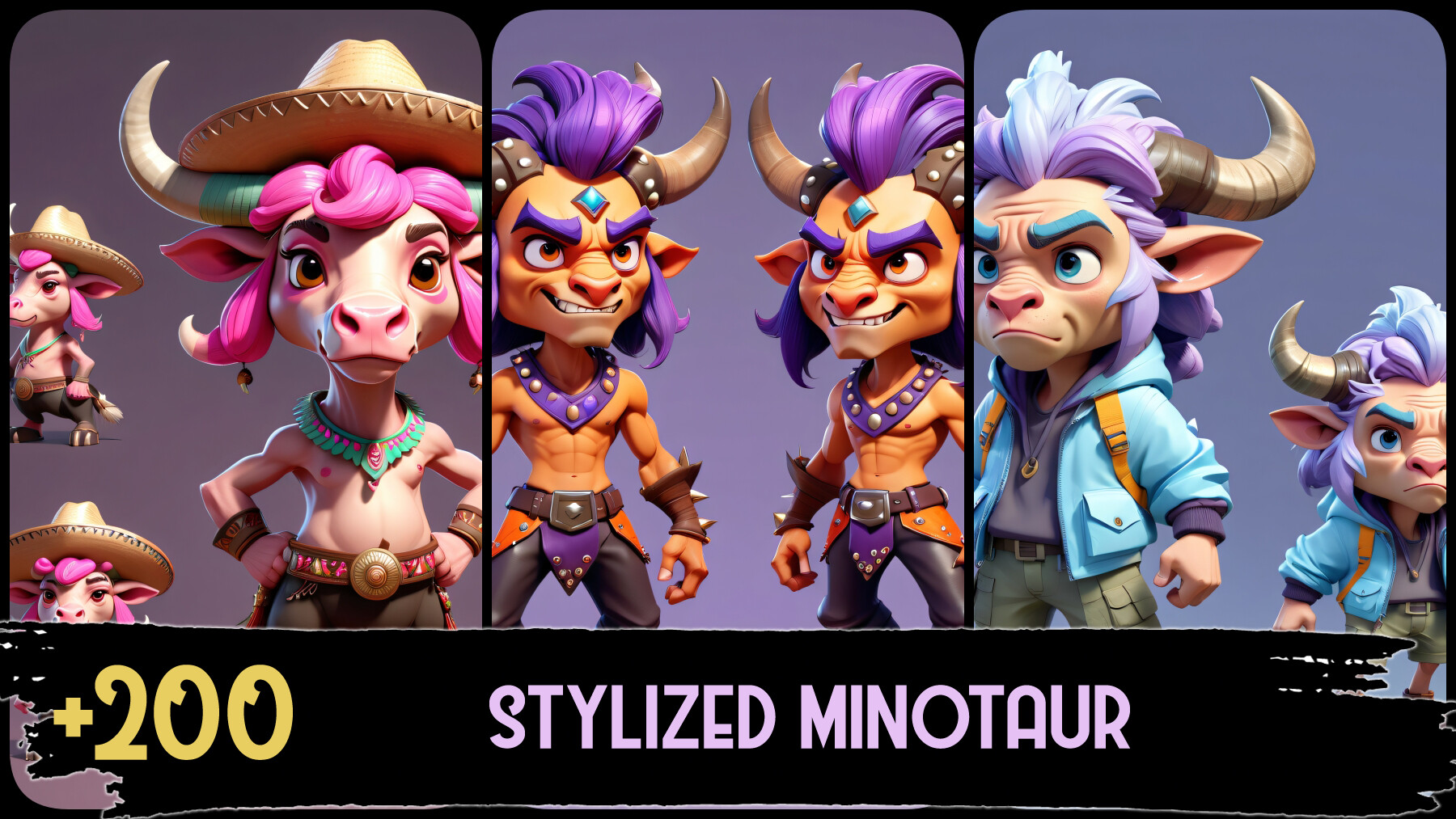 ArtStation - 220 Stylized Minotaur | 4K | 3D Cartoon Concept Vol.48