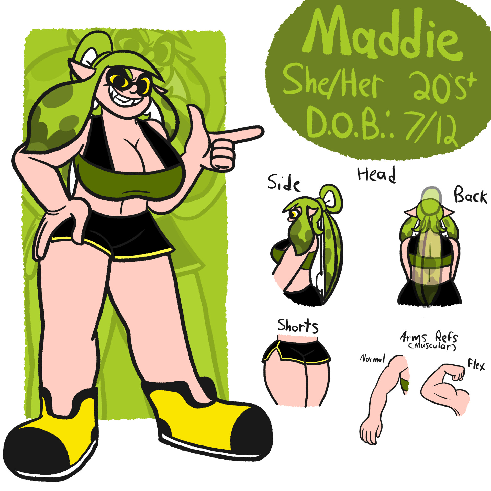 ArtStation - Splatoon OC- Maddie Reference Sheet '24