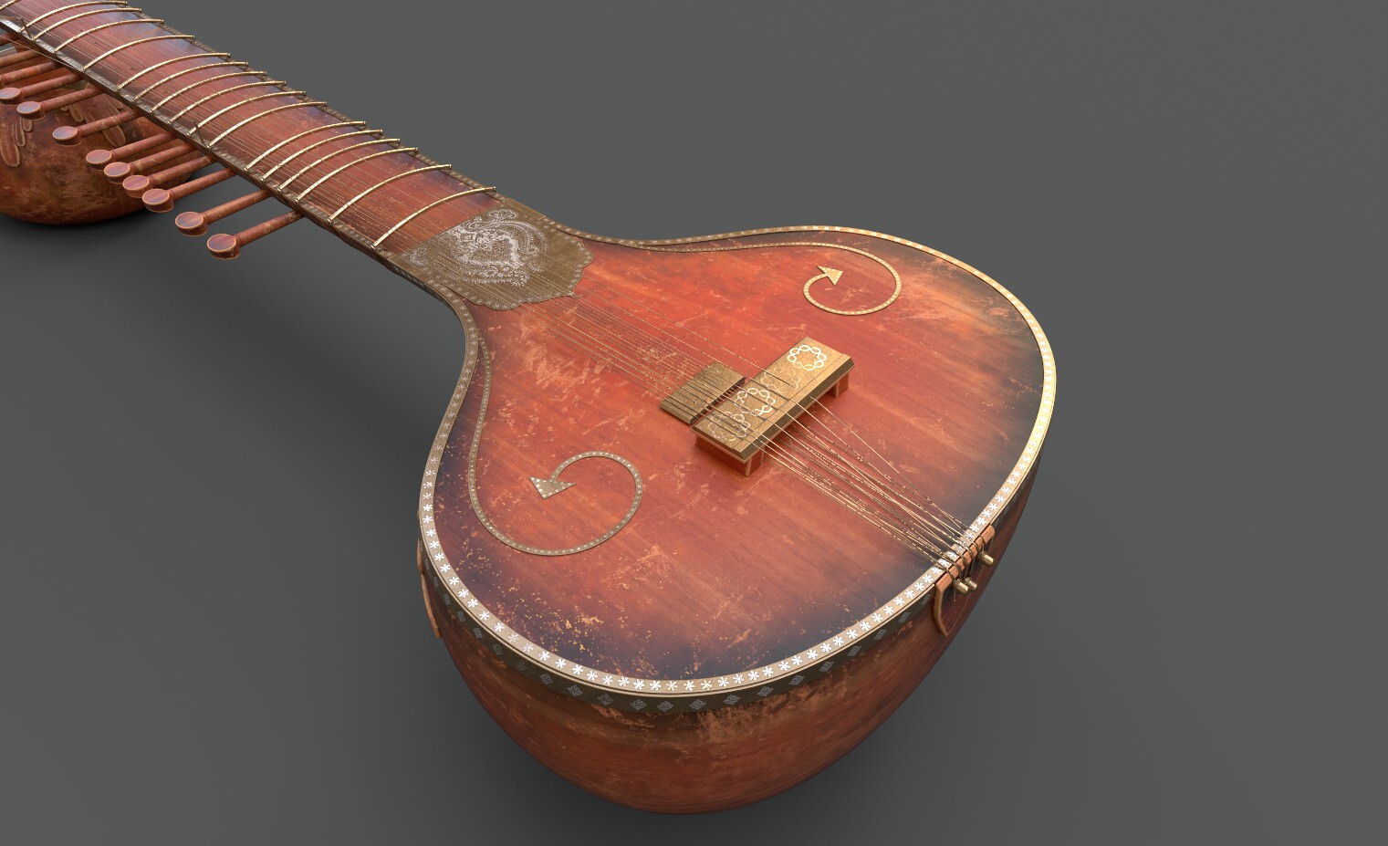 ArtStation - Old-fashioned sitar music instrument, my dream thinking