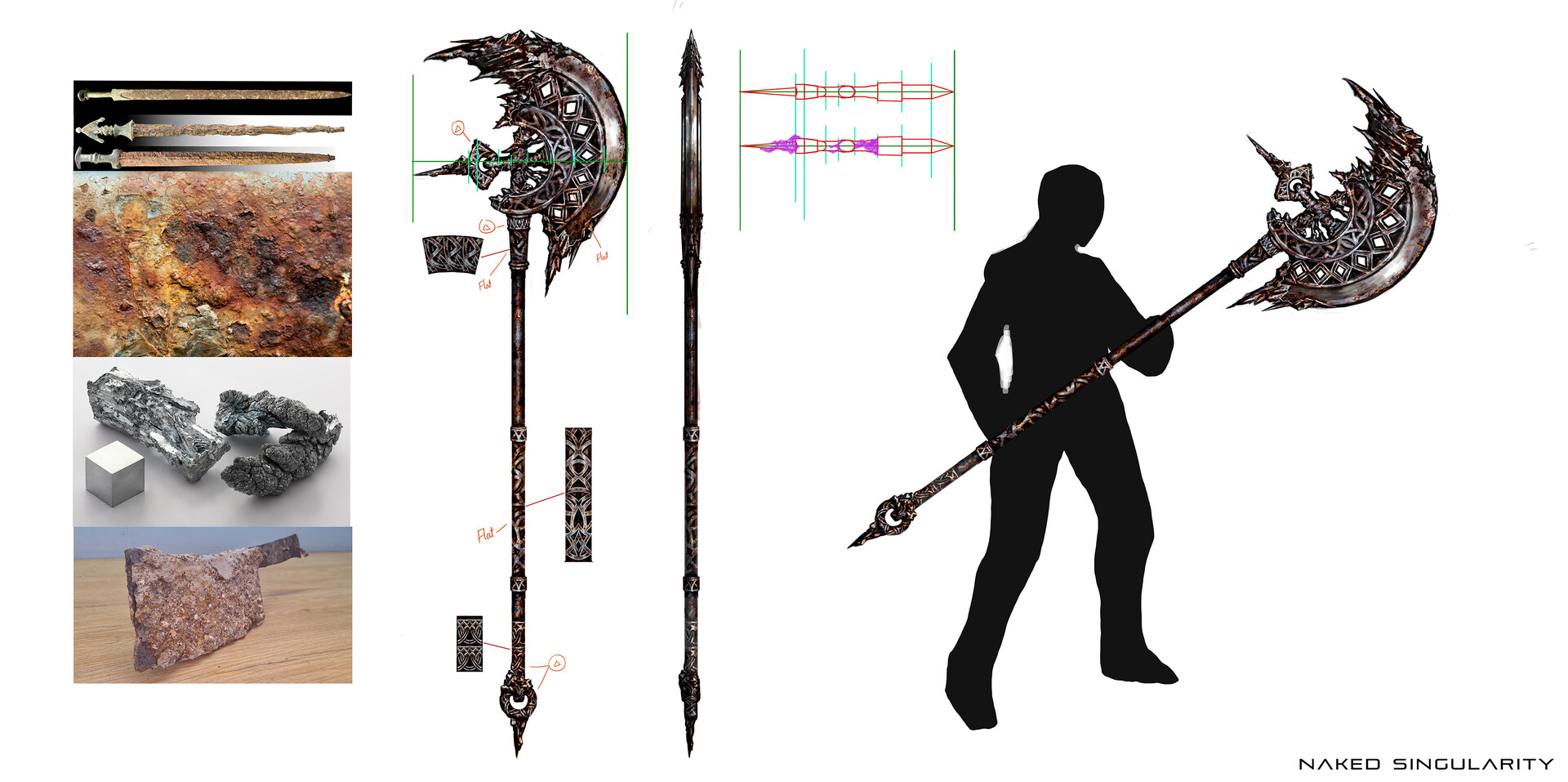 Naked Singularity Studio - Dark Fantasy Halberds full set for Souls game