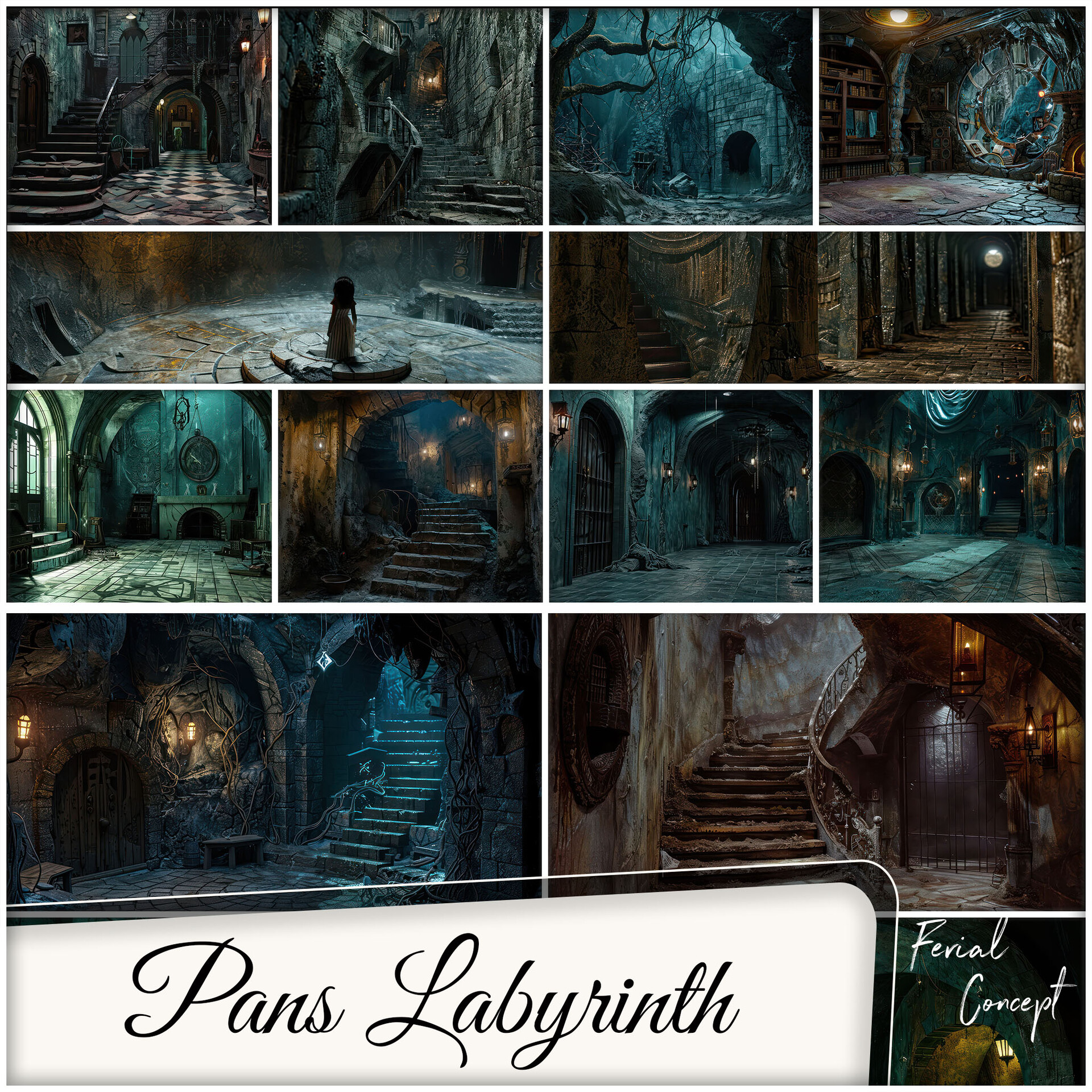 Ferial Concept - 🔹220 Pans Labyrinth Concept Reference Image Pack v.41 |4K|