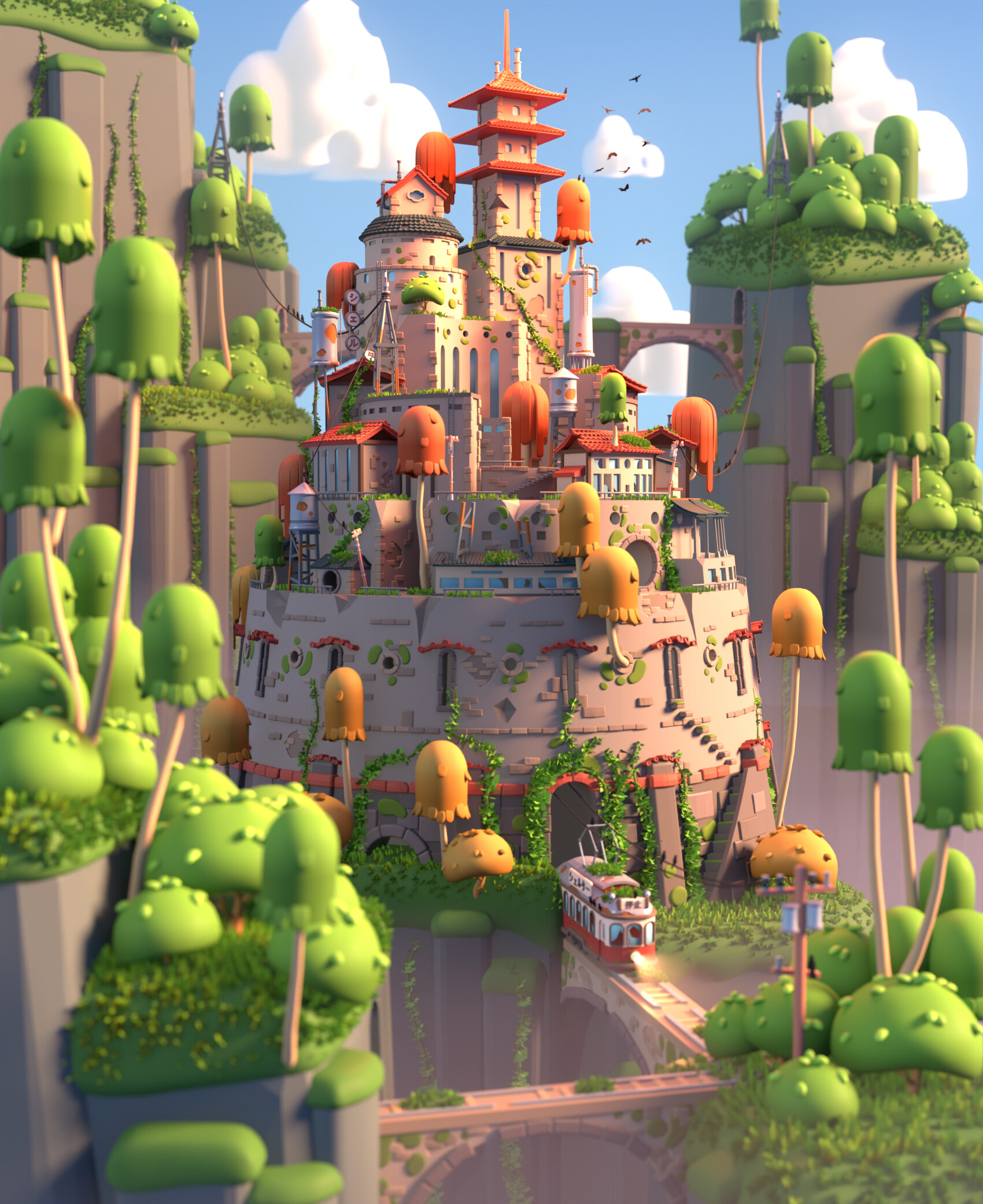 ArtStation - Foggy town