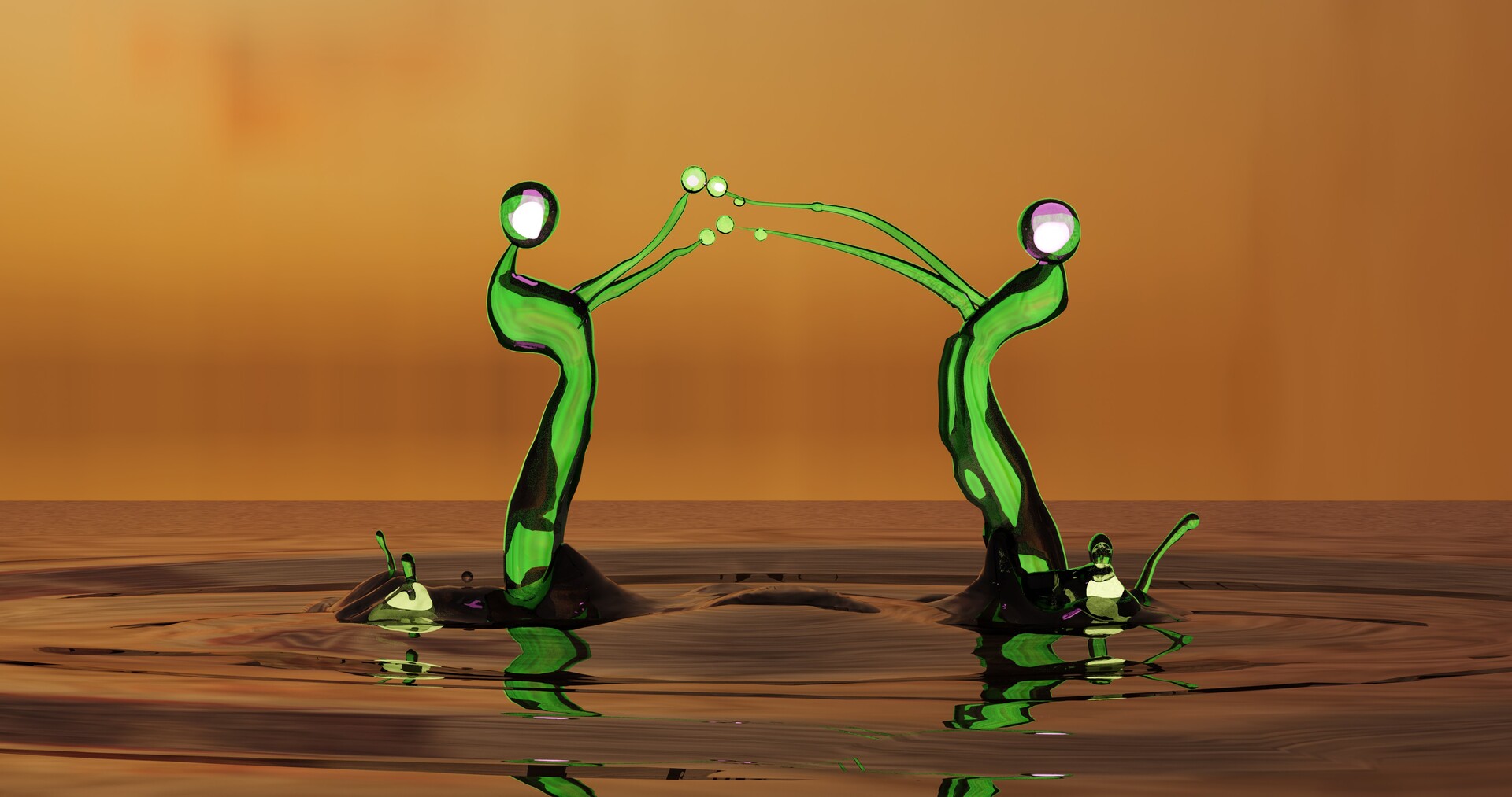 ArtStation - SImple Abstract Art - Water Dancers.