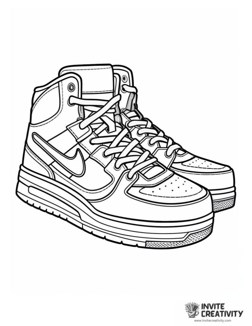 jordan 1 shoes coloring pages