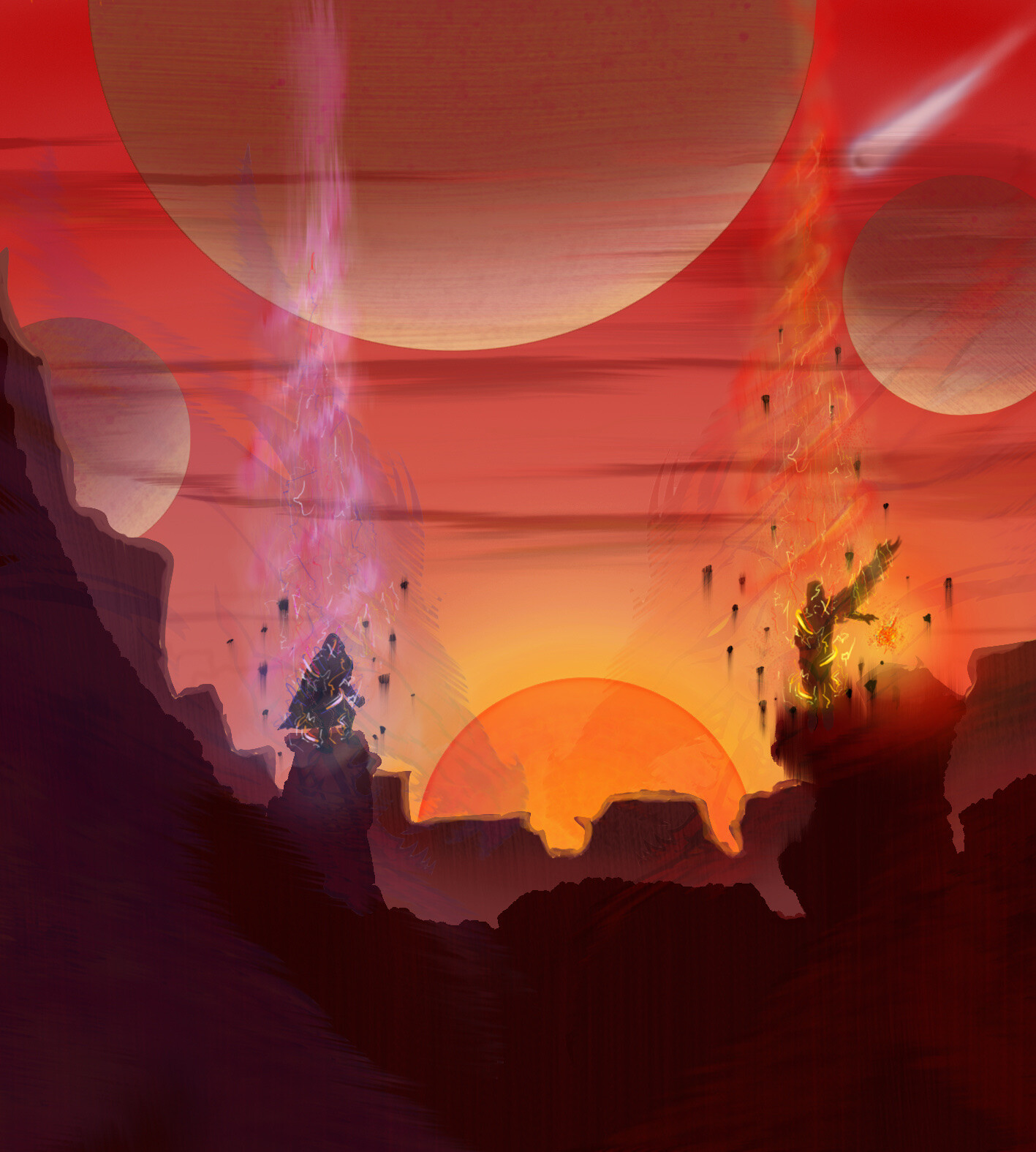 ArtStation - Sunset Battle