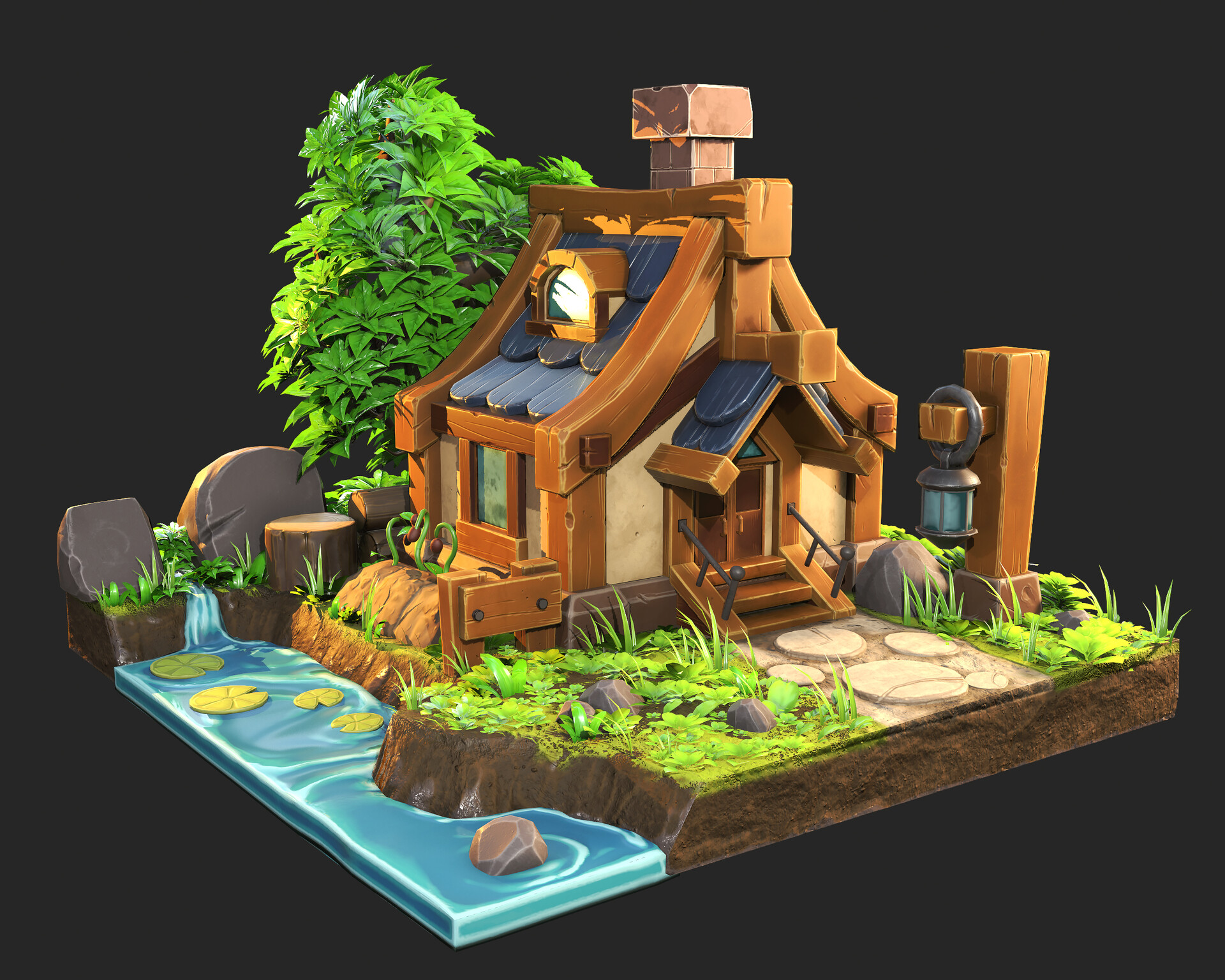 ArtStation - STYLIZED HOUSE - REALTIME