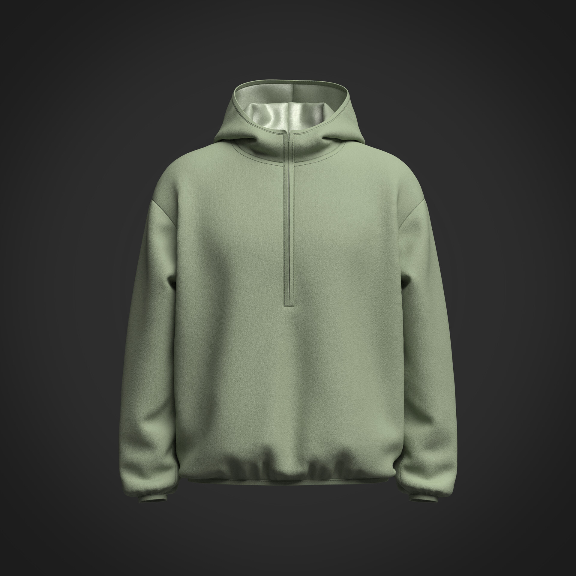 ArtStation - Men Half Zip Oversized Jacket 3D Model
