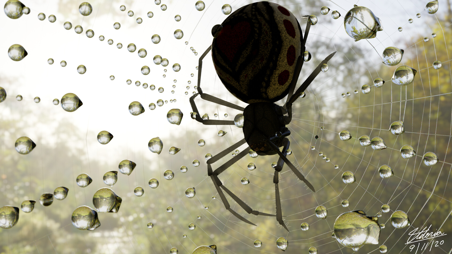 ArtStation - Spider in spring