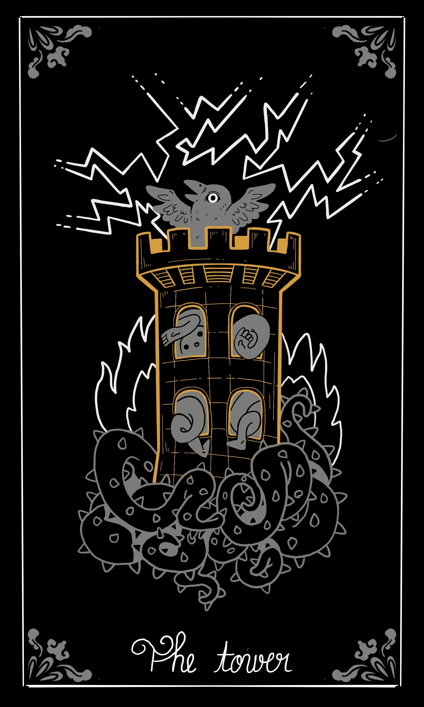 ArtStation - Tarot projet Major Arcana - THE TOWER - 16
