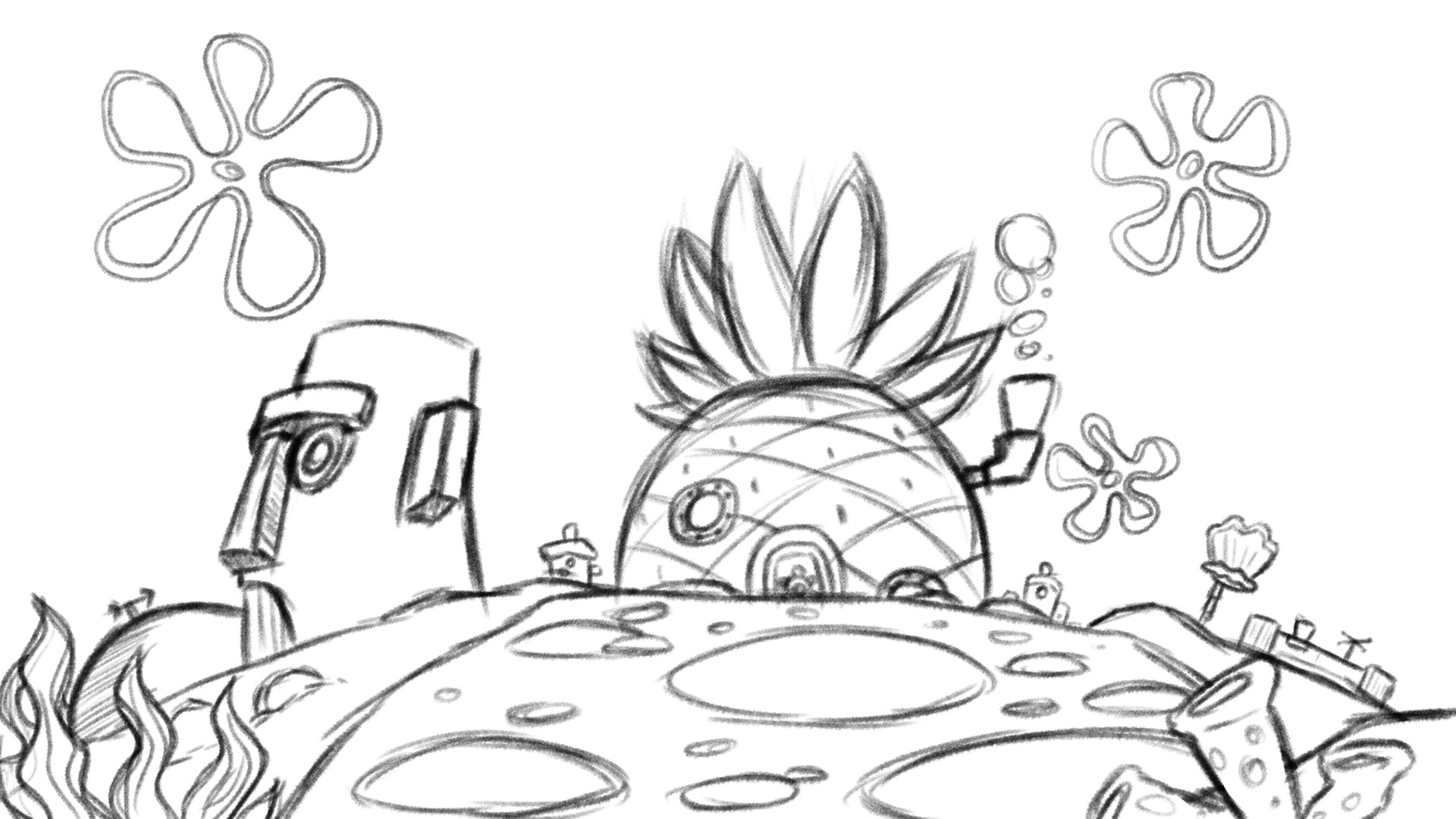 spongebob bikini bottom coloring pages