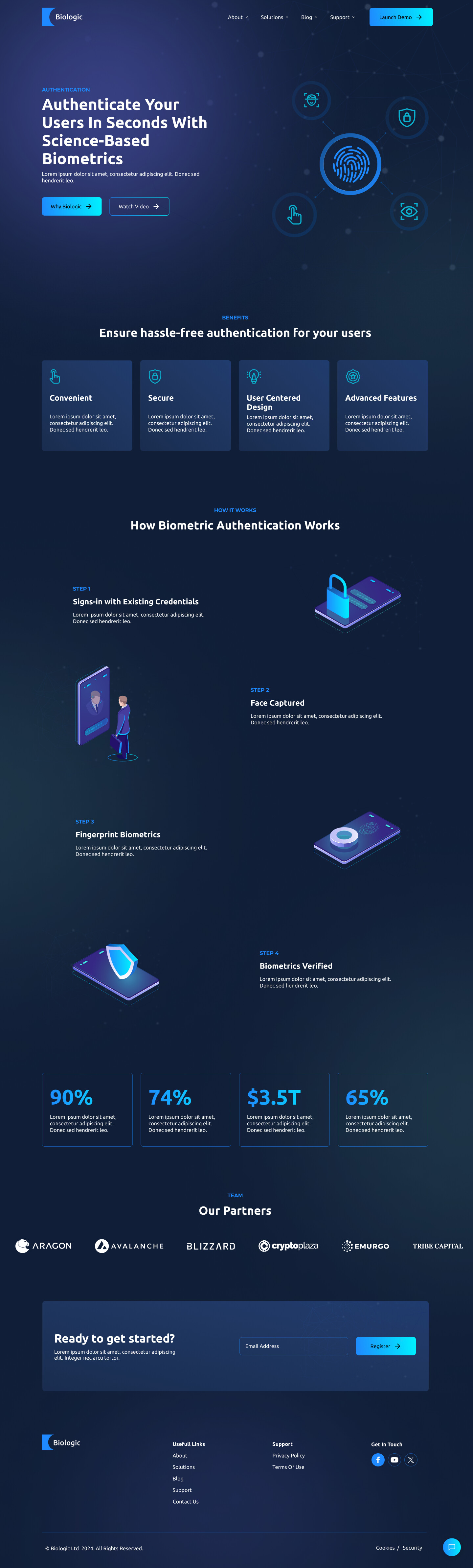 ArtStation - Biometric Landing Page Design