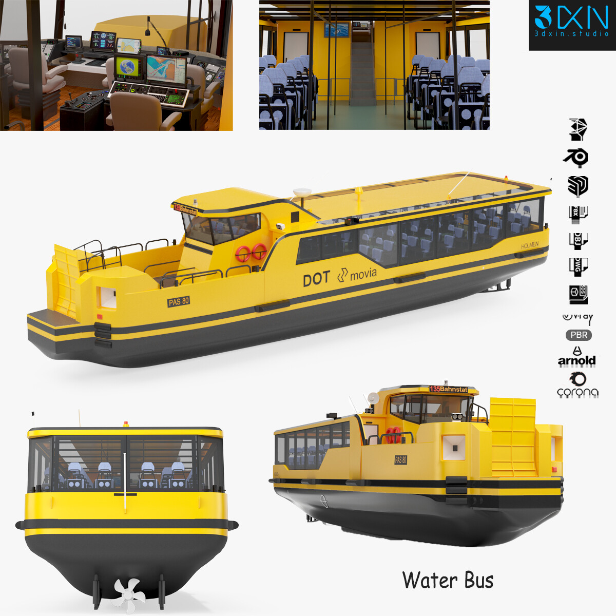 ArtStation - Copenhagen Waterbus PAS 80 3D Model