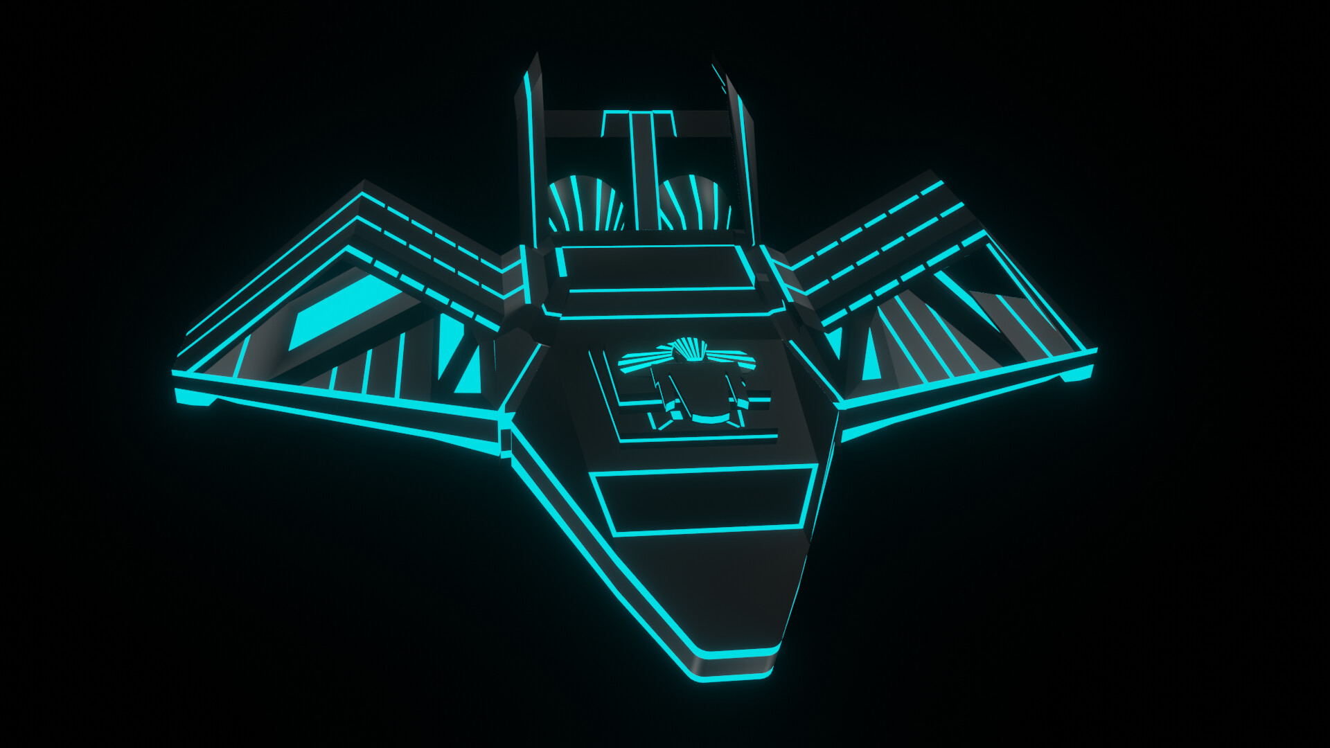 Mohseen Ali baig - "TRON" Themed LowPoly Spaceship