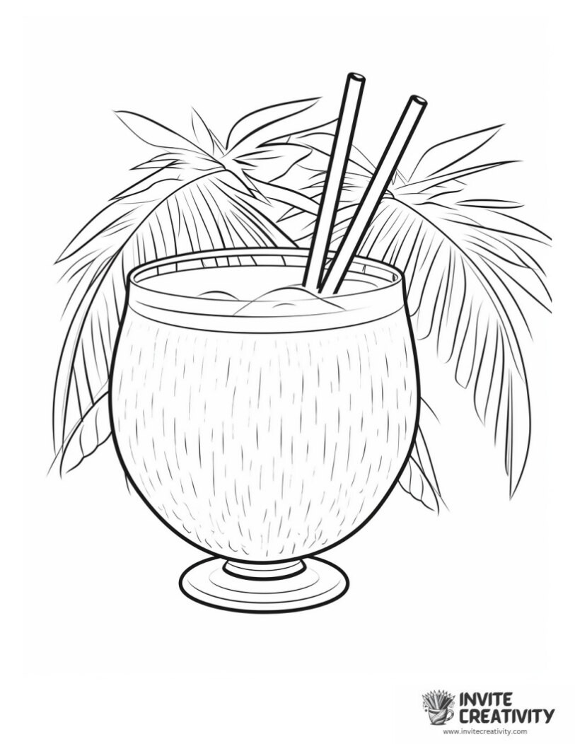 coloring pages coconut