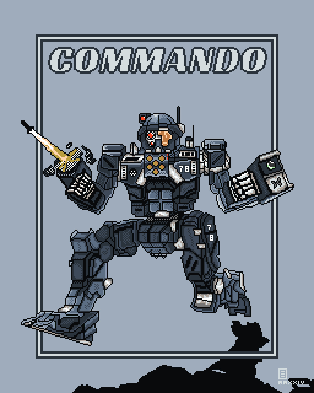 ArtStation - COMMANDO - A Pixel Art Portrait