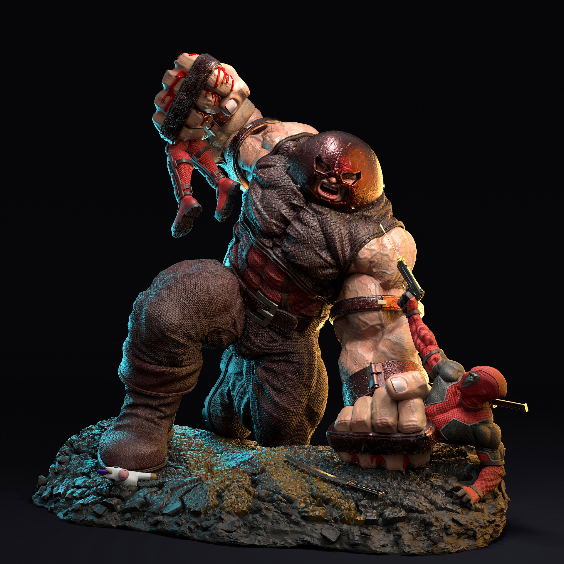 ArtStation - Deadpool vs juggernaut